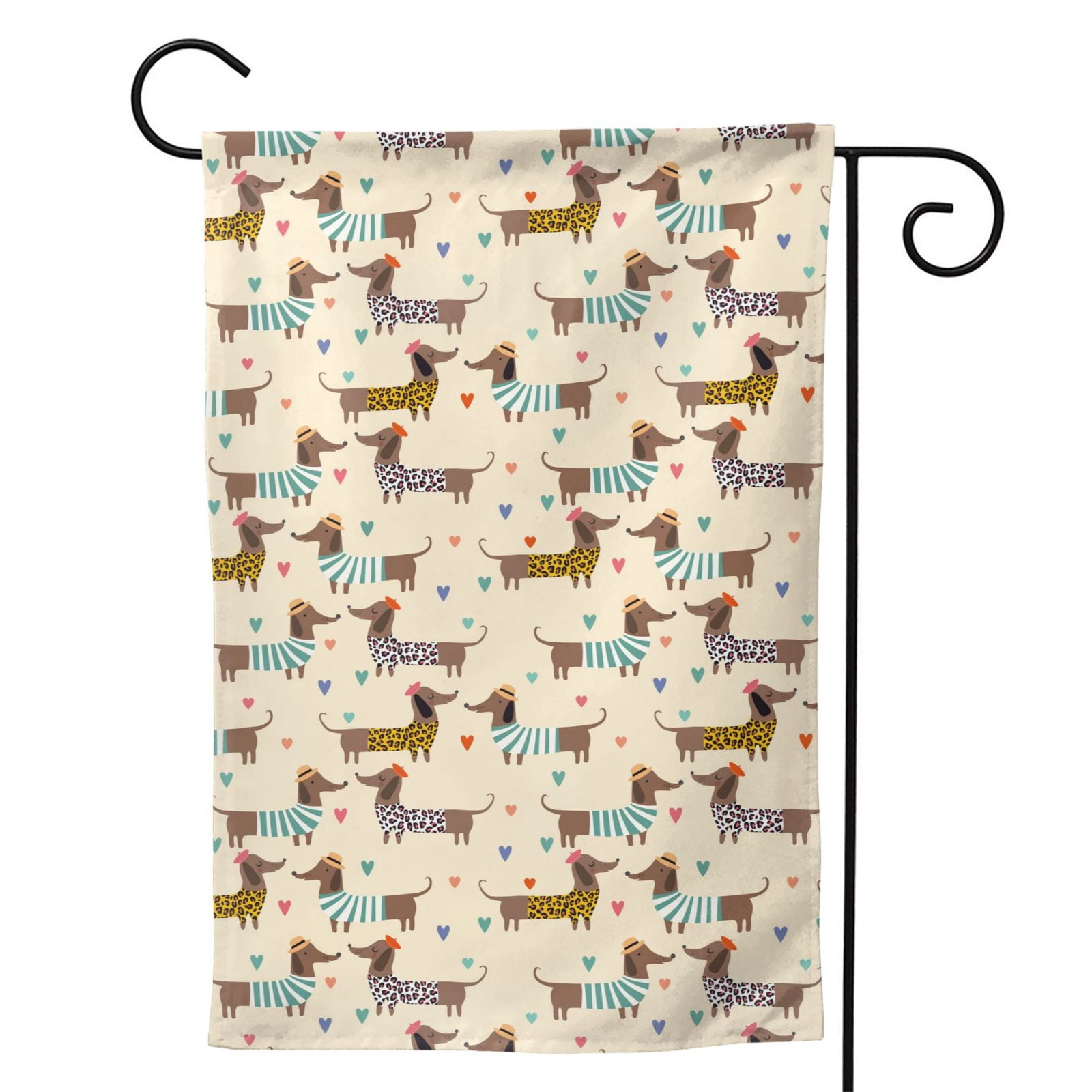 Sigee Dachshund Dog for Live Happy Decorative Small Garden Flag,Double ...