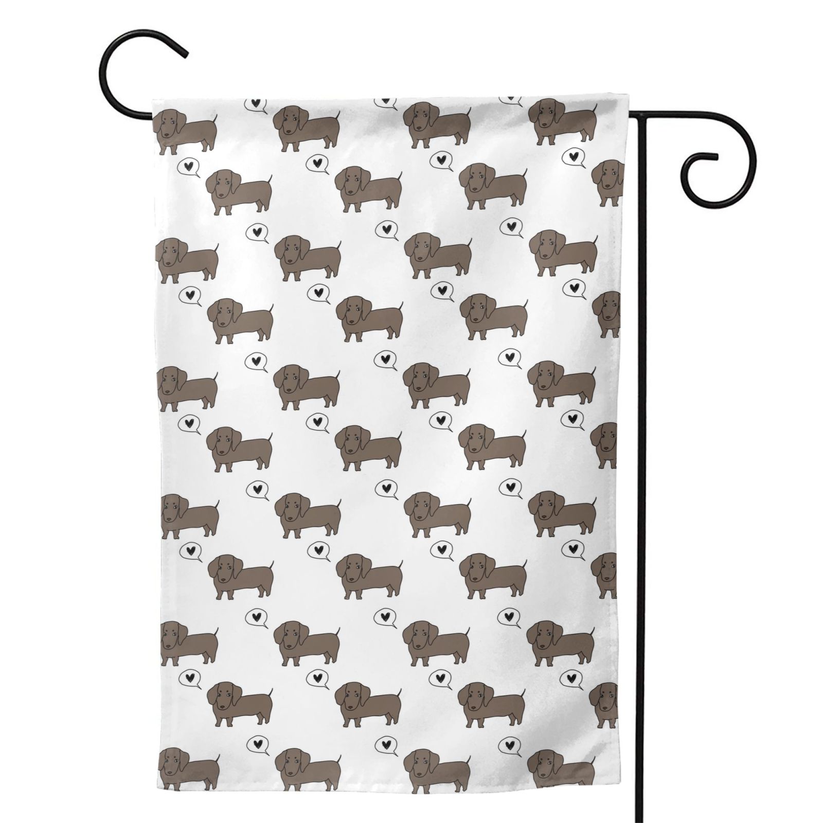 Sigee Dachshund Dog for Live Happy Decorative Small Garden Flag,Double ...