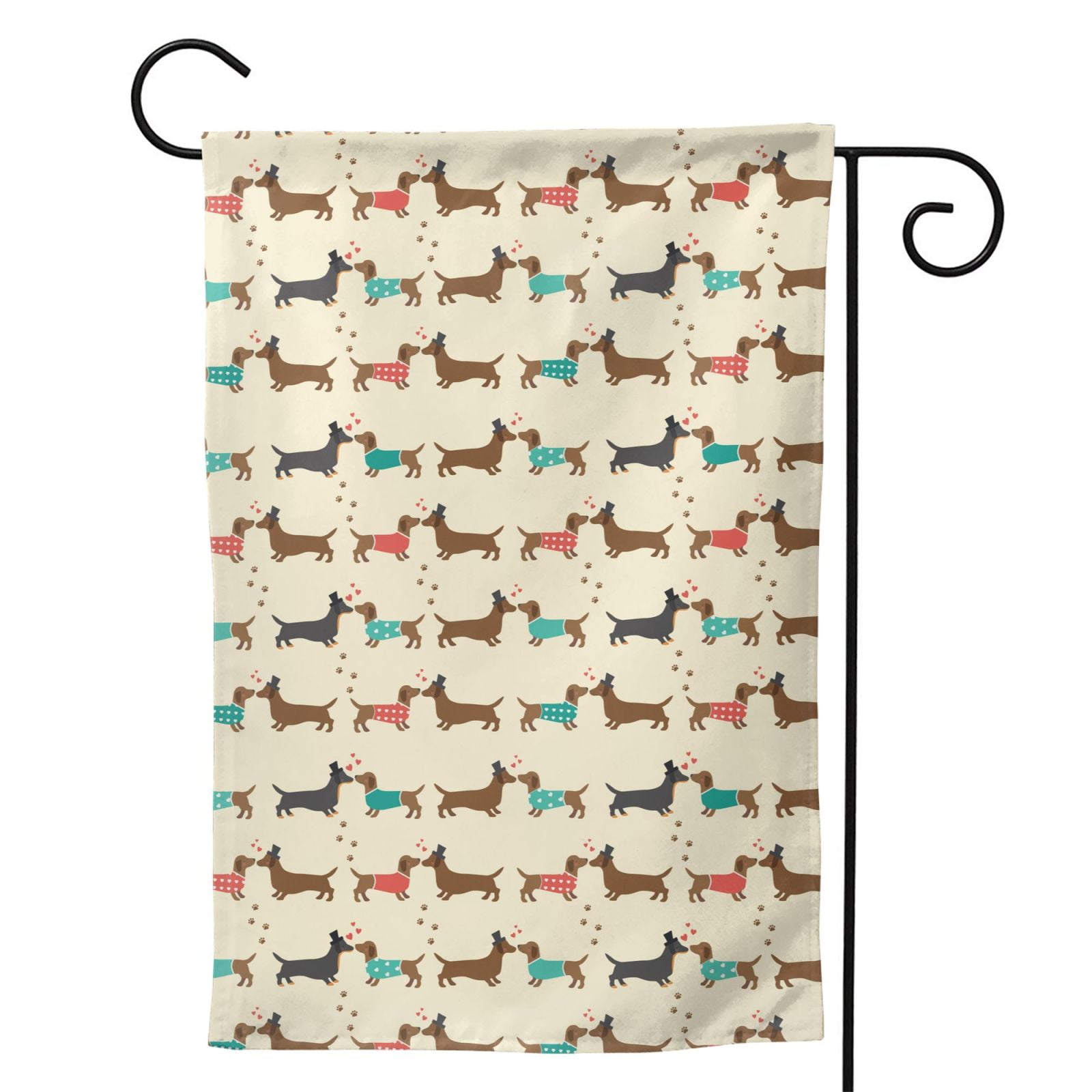 Sigee Dachshund Dog for Live Happy Decorative Small Garden Flag,Double ...