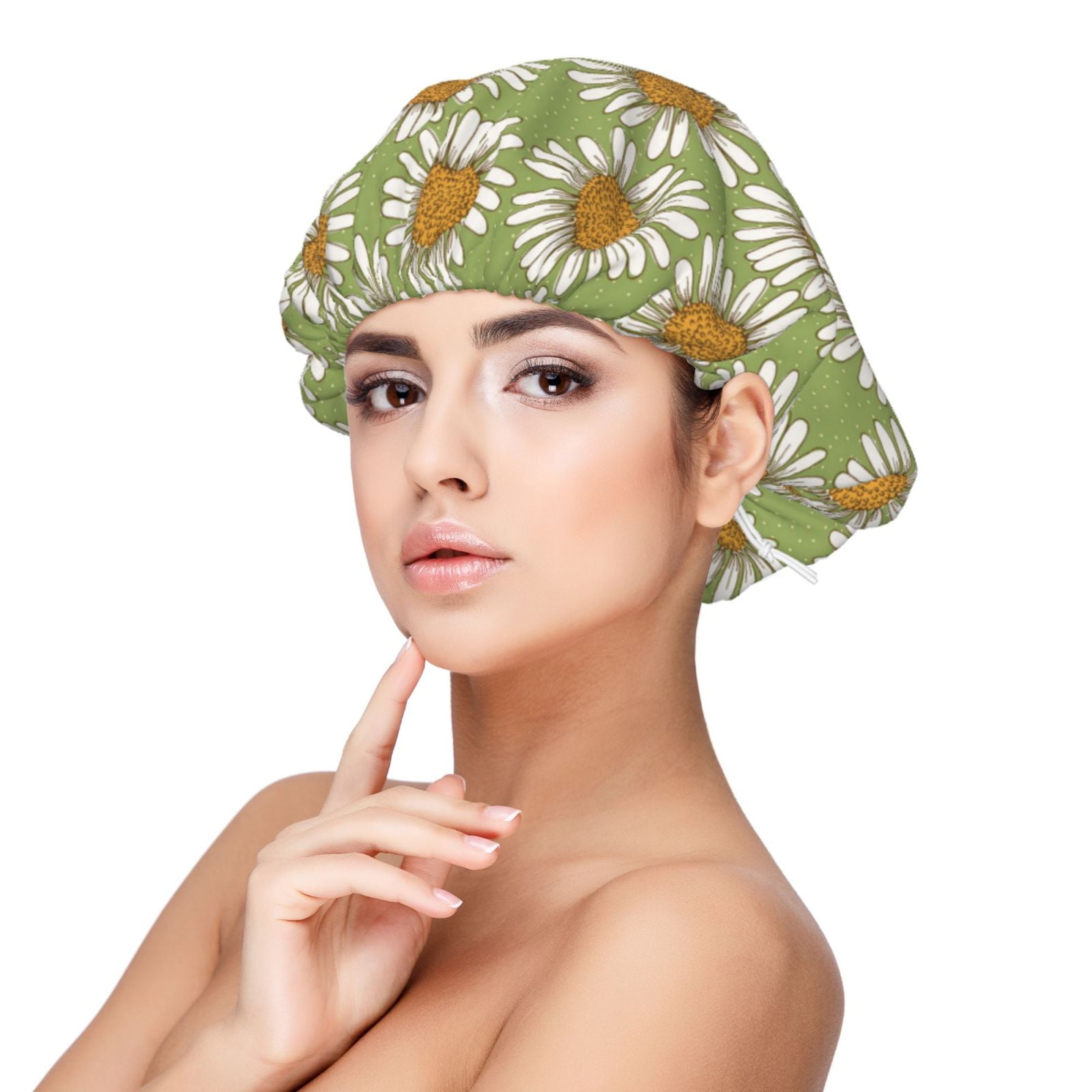 Sigee Daisies Flowers for Hair Wrap Adjustable Sleep Cap for Hair ...
