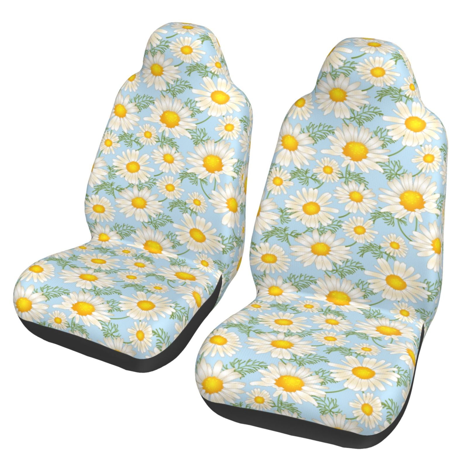 Sigee Daisies Flowers for Universal Car Seat Covers, Premium Car Seat ...