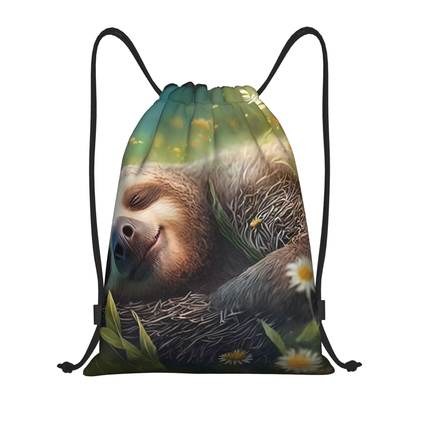 Sigee Daisy Sleeping Sloth for Drawstring Bag String Backpack for ...