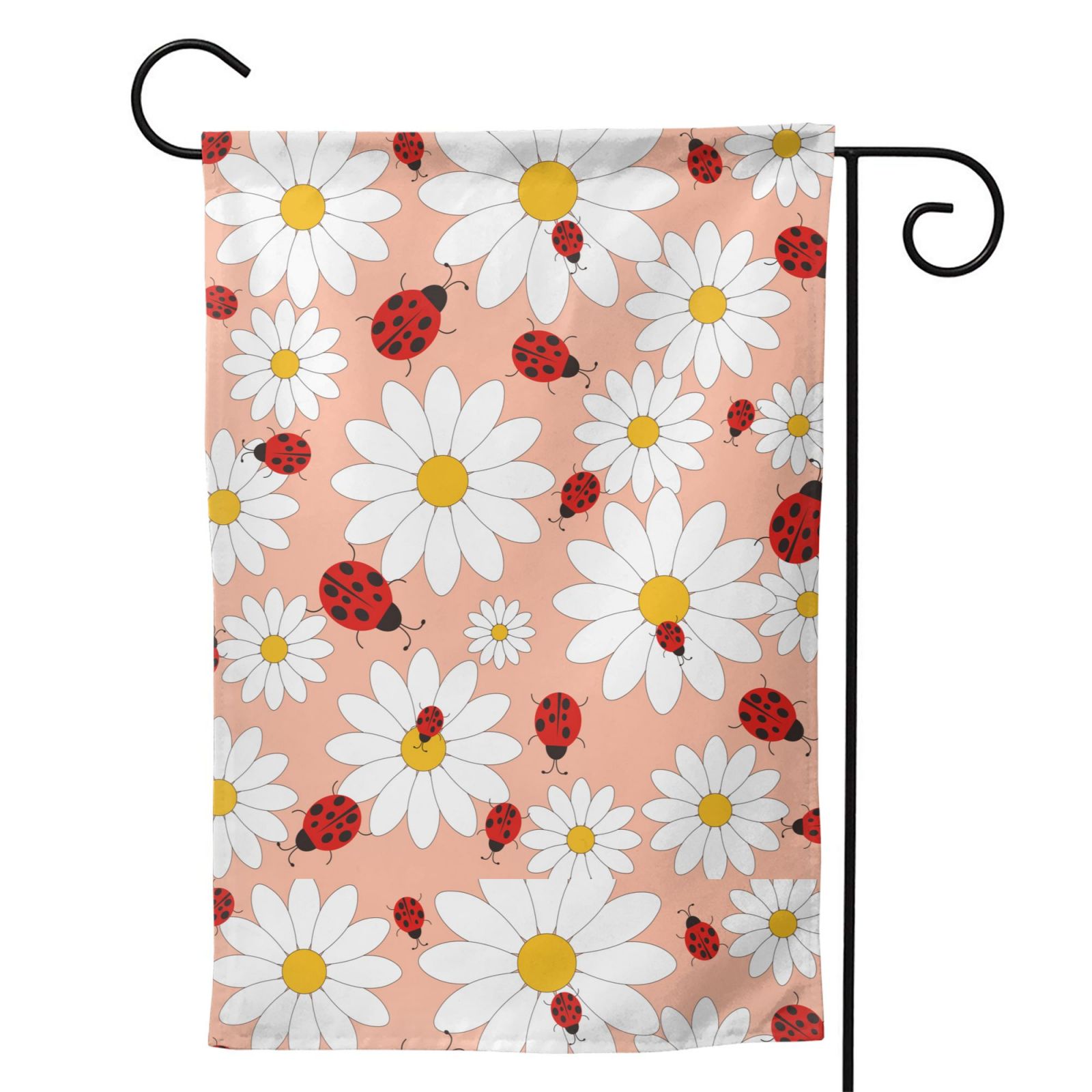 Sigee Daisy and Ladybug for Live Happy Decorative Small Garden Flag ...
