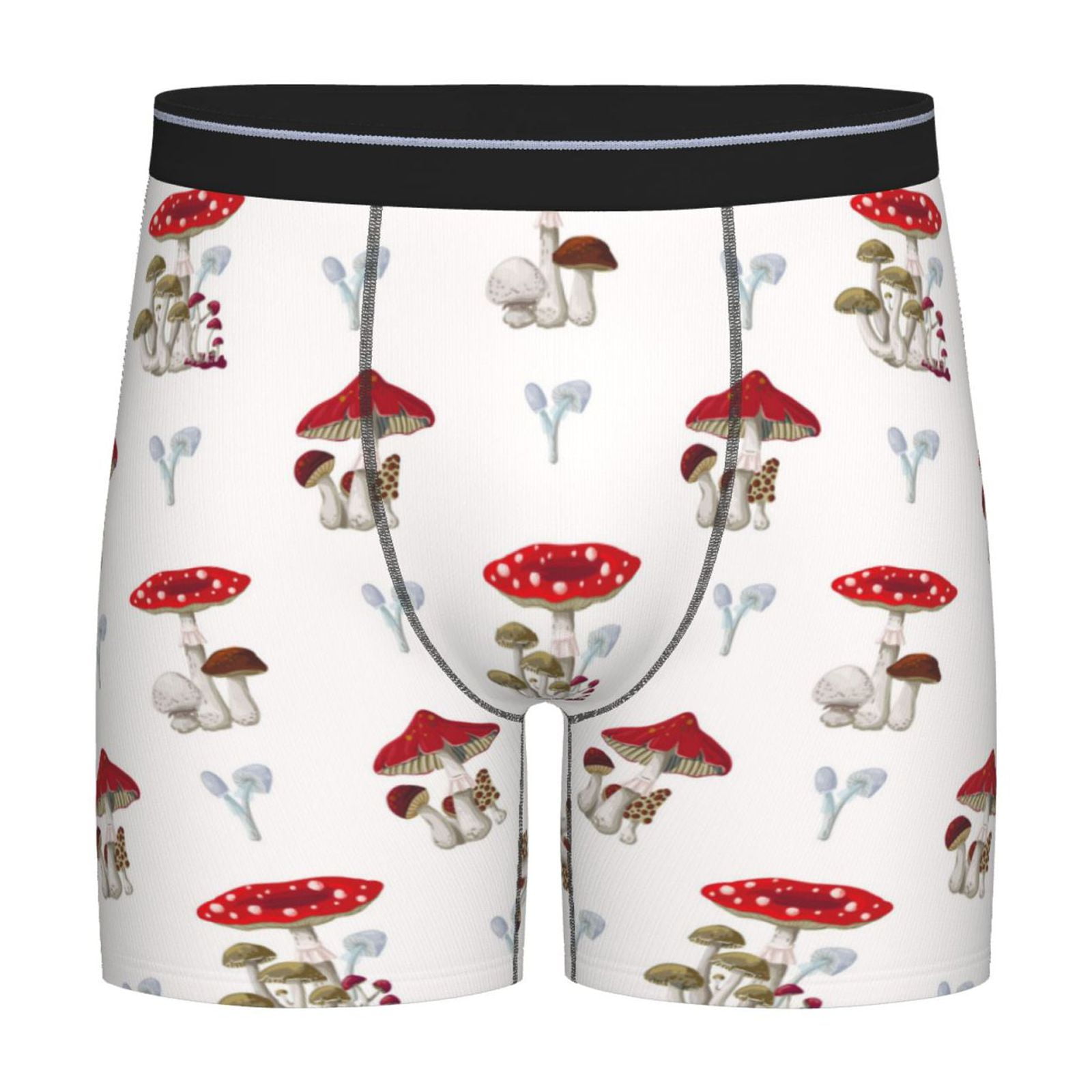 Sigee Different Mushrooms for Men's Boxer Briefs,Moisture Wicking and ...