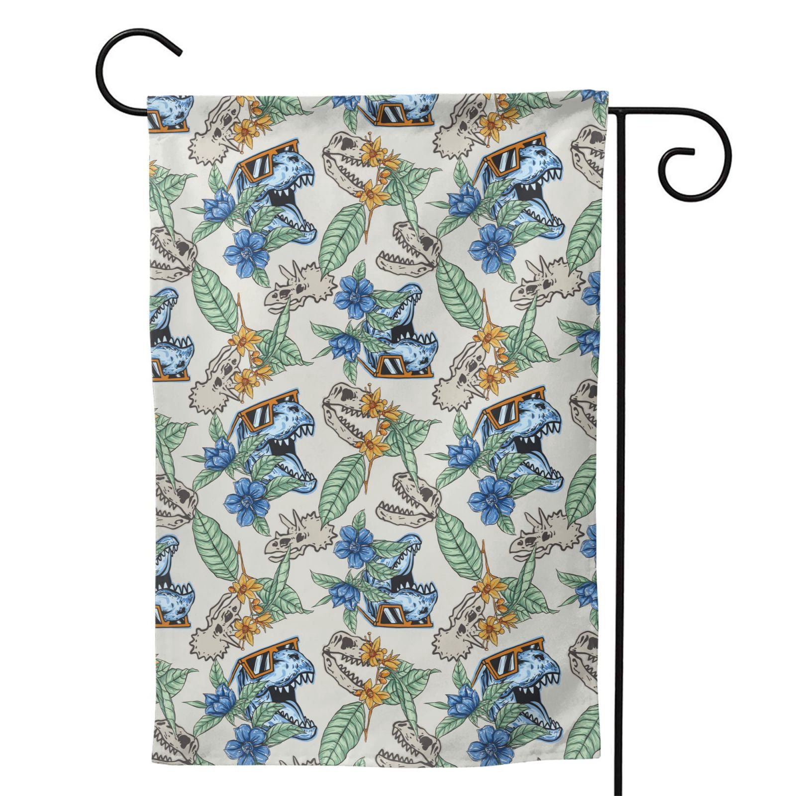 Sigee Dinosaurs And Leaves for Live Happy Decorative Small Garden Flag ...
