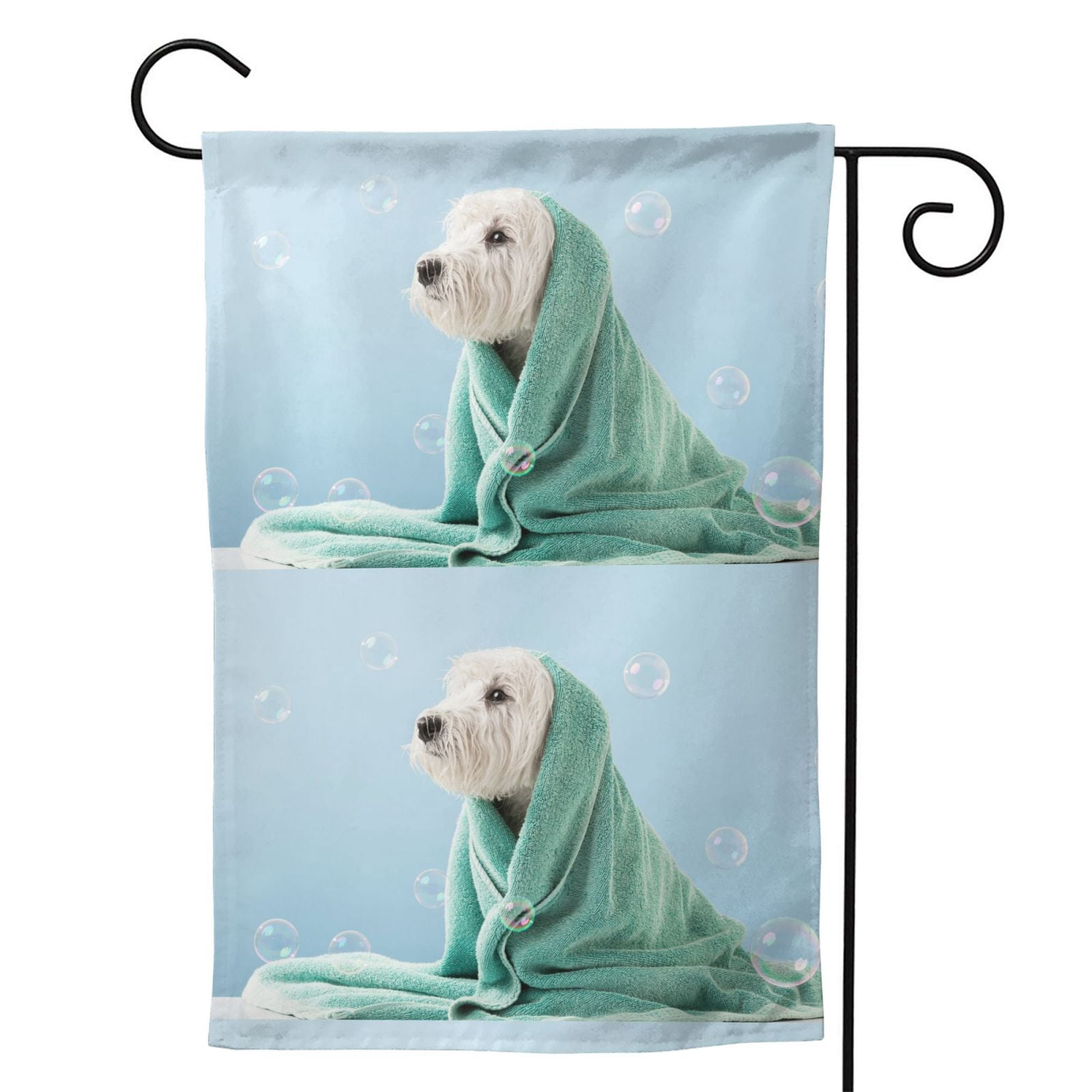 Sigee Dog Wrapped in Towel for Live Happy Decorative Small Garden Flag ...