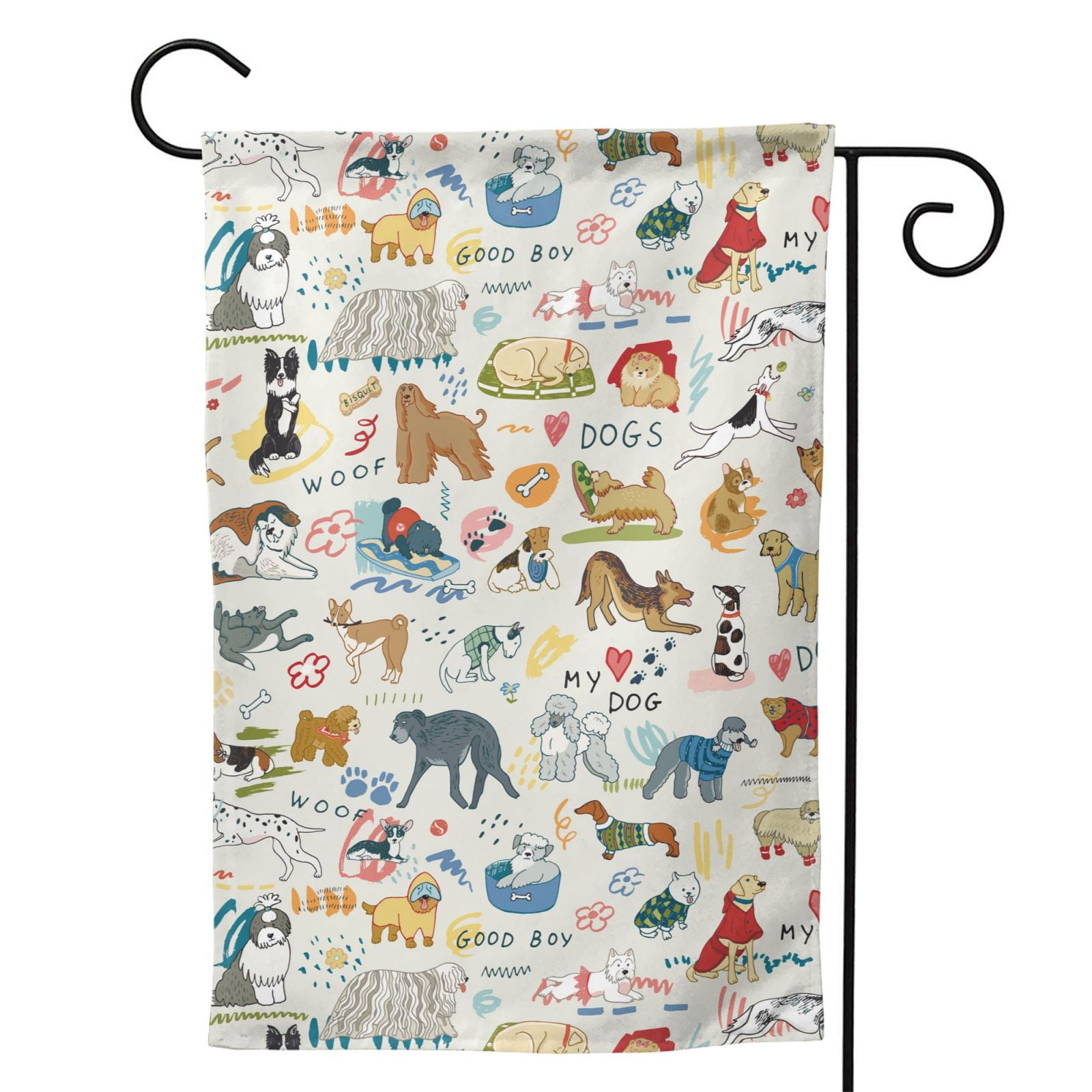 Sigee Dogs Funny Pets for Live Happy Decorative Small Garden Flag ...