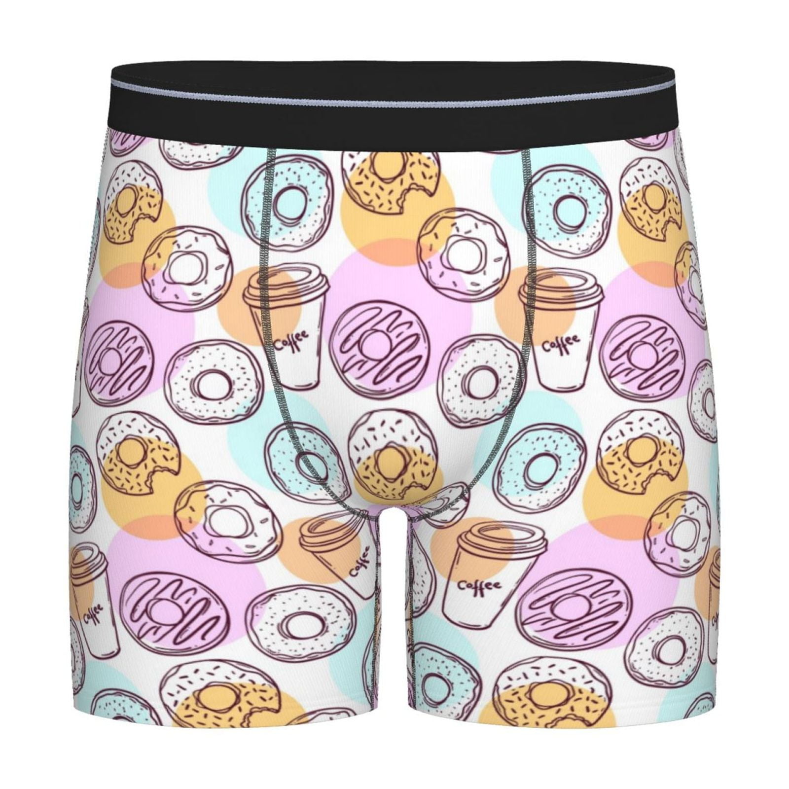 Sigee Donuts and Coffee for Men's Boxer Briefs,Moisture Wicking and ...