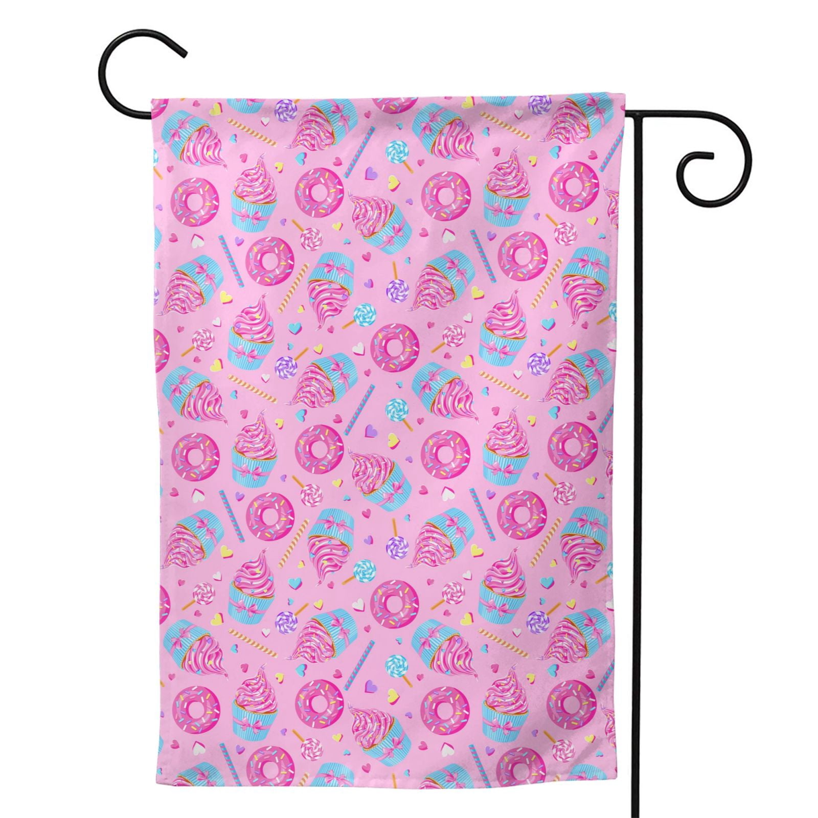 Sigee Donuts for Live Happy Decorative Small Garden Flag,Double Sided ...