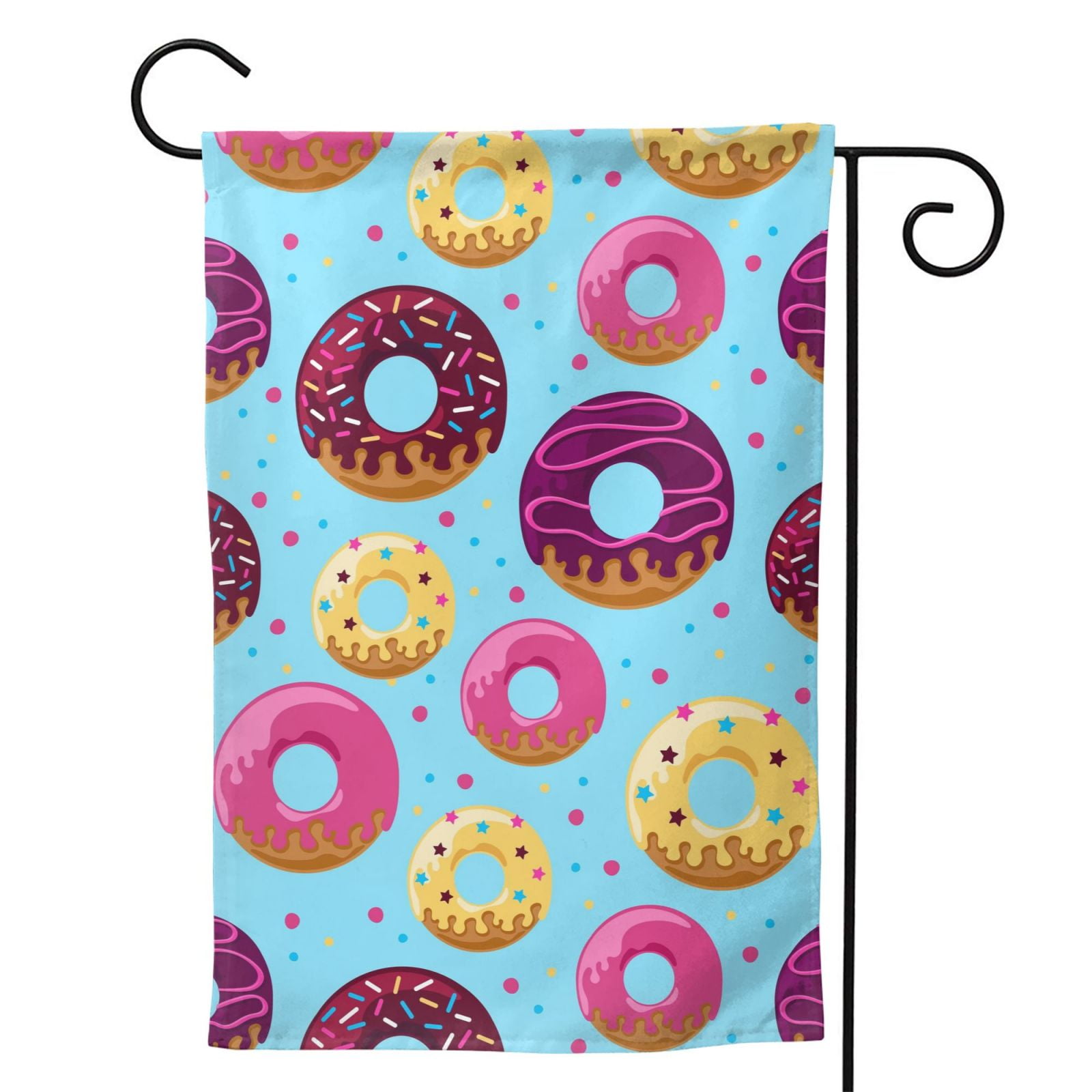Sigee Donuts for Live Happy Decorative Small Garden Flag,Double Sided ...