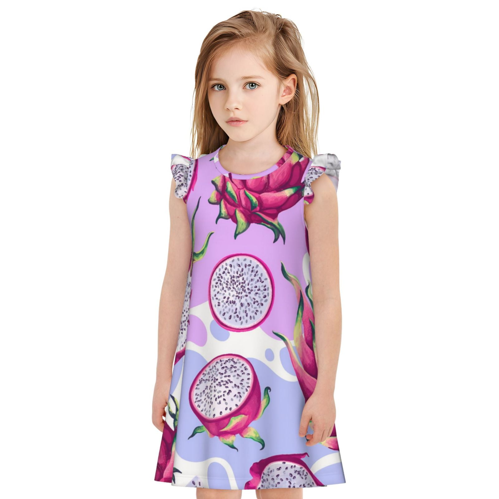 Sigee Dragon Fruit for Girls Sleepwear, Night Sleep Dress Pajamas, Kids ...