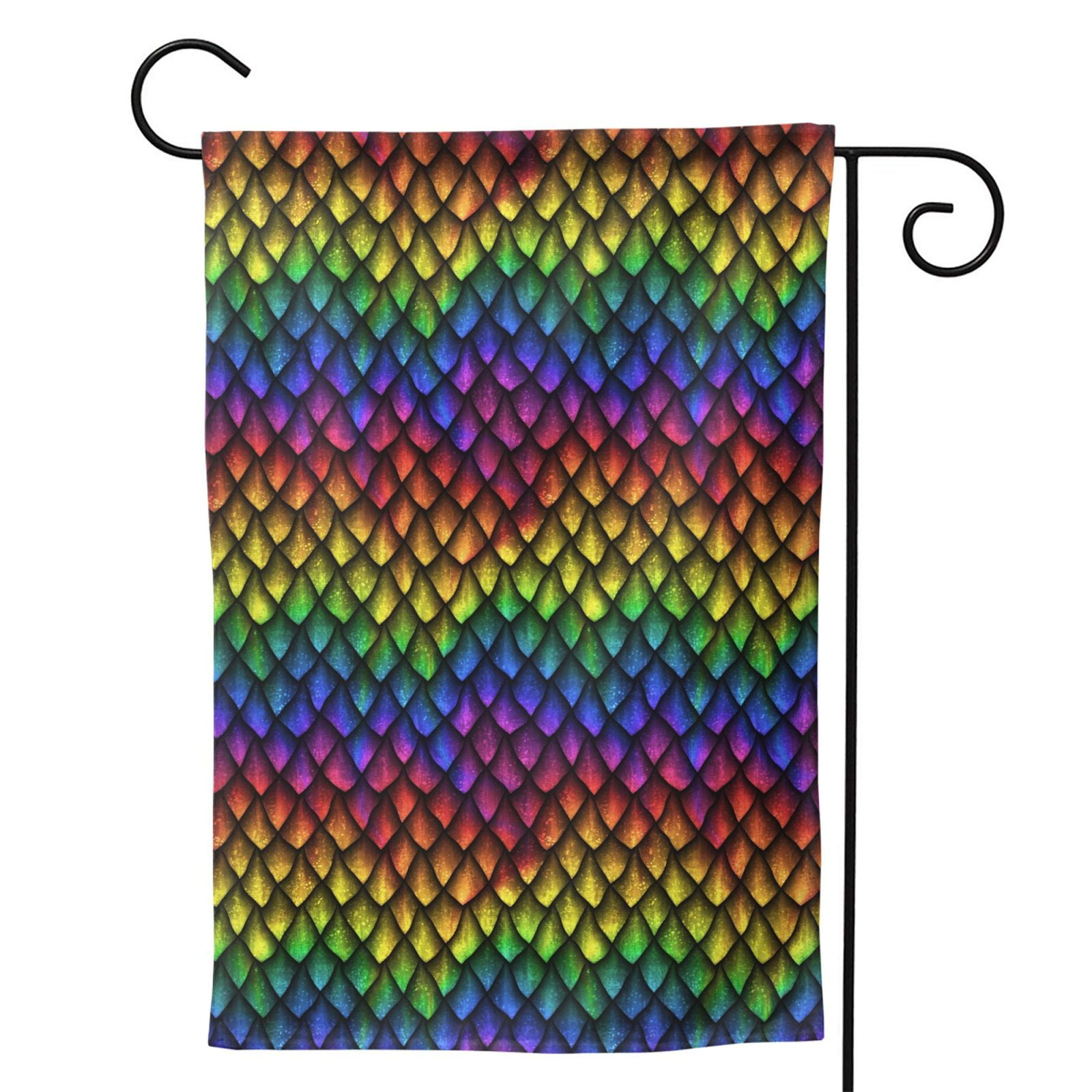 Sigee Dragon Scales for Live Happy Decorative Small Garden Flag,Double ...