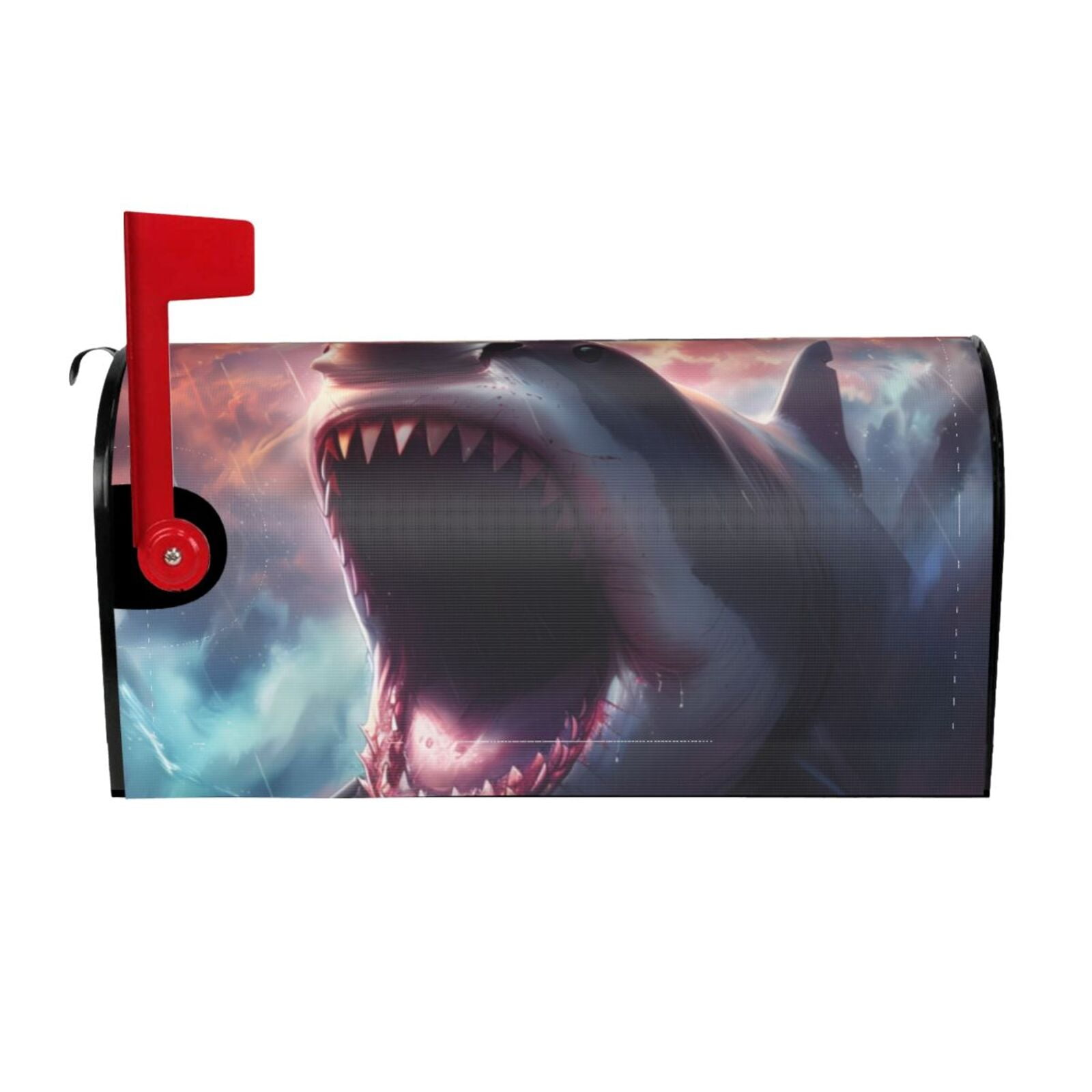 Sigee Dramatic Shark Attack for Mailbox Cover Magnetic Waterproof Post ...