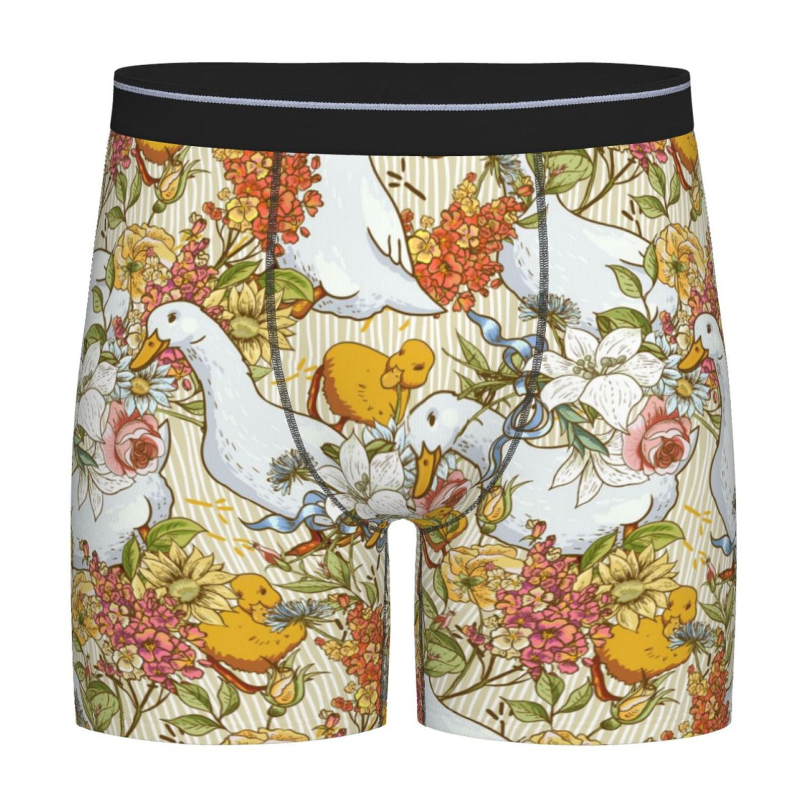 Sigee Ducks and Flowers for Men's Boxer Briefs,Moisture Wicking and ...