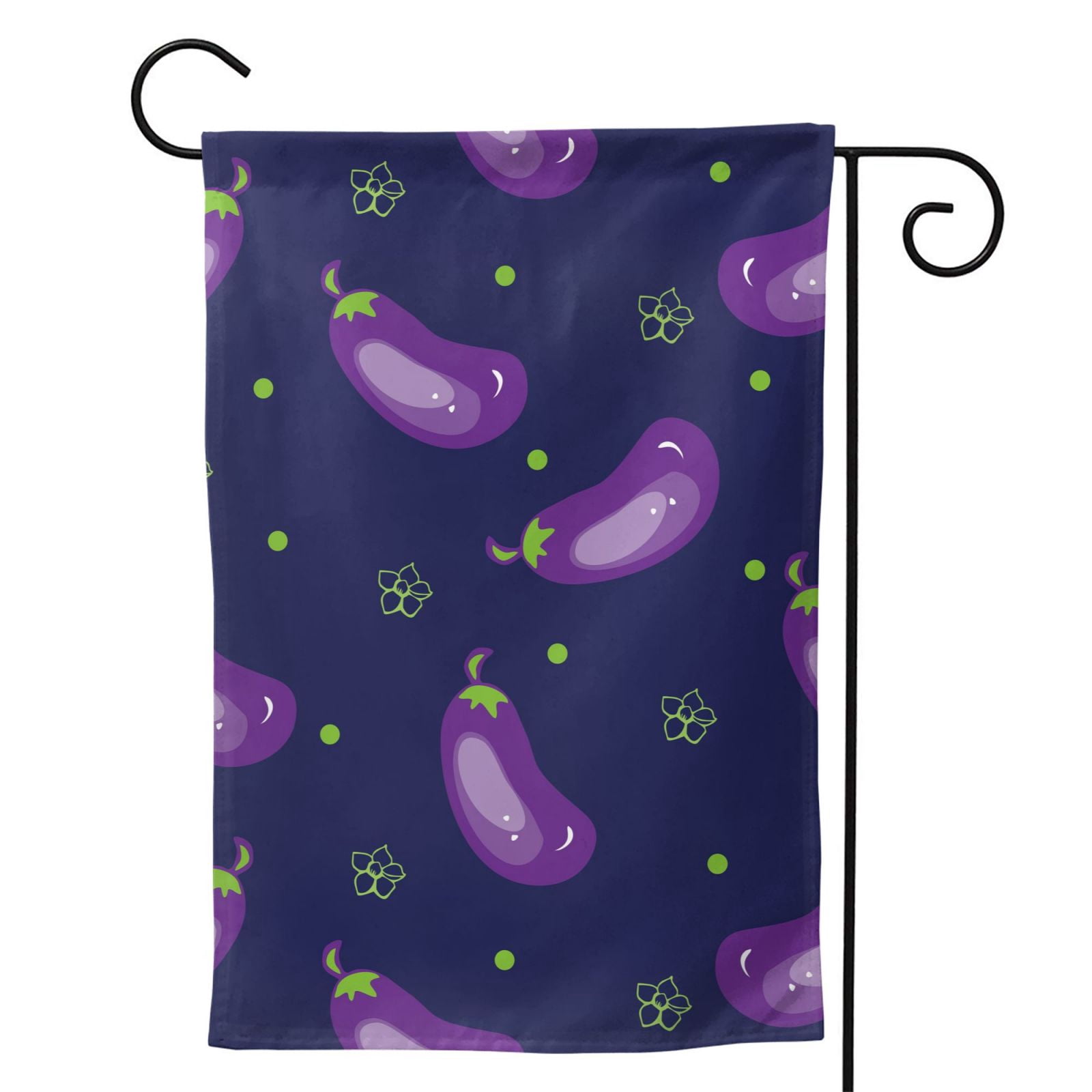 Sigee Eggplant for Live Happy Decorative Small Garden Flag,Double Sided ...
