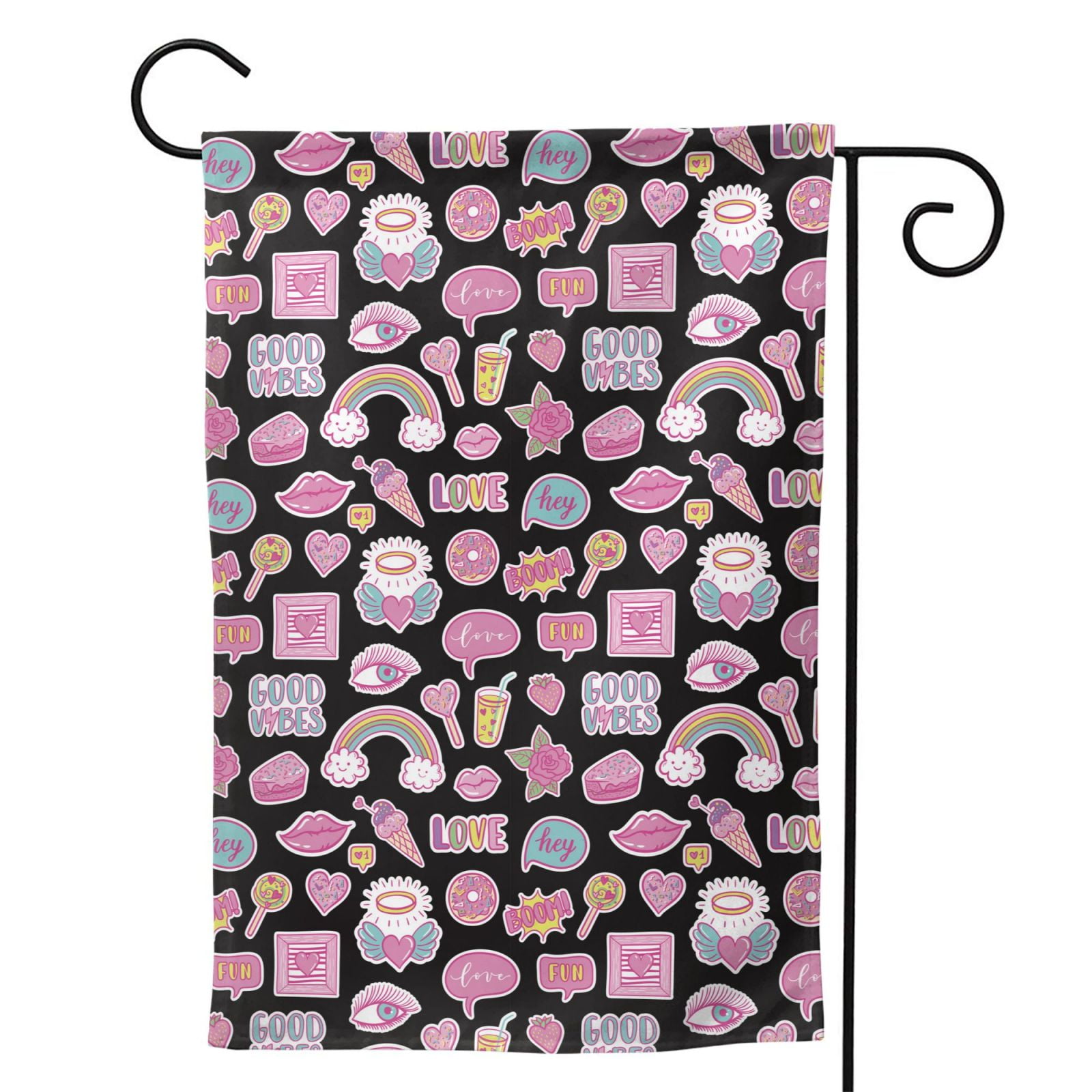Sigee Elements for Live Happy Decorative Small Garden Flag,Double Sided ...