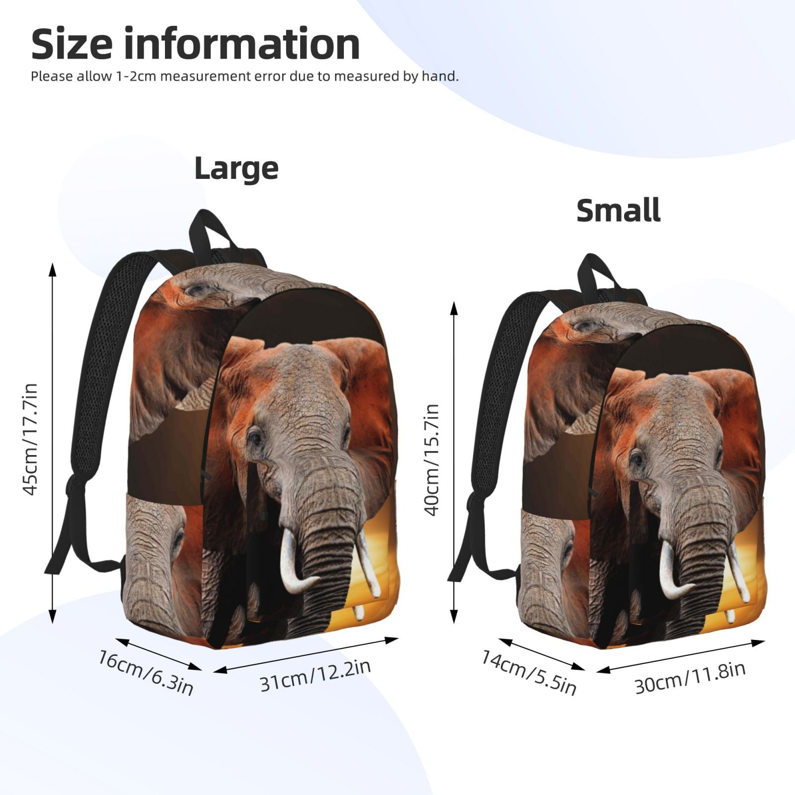 Sigee Elephant Sunset in Kenya for Canvas Large Capacity Laptop ...