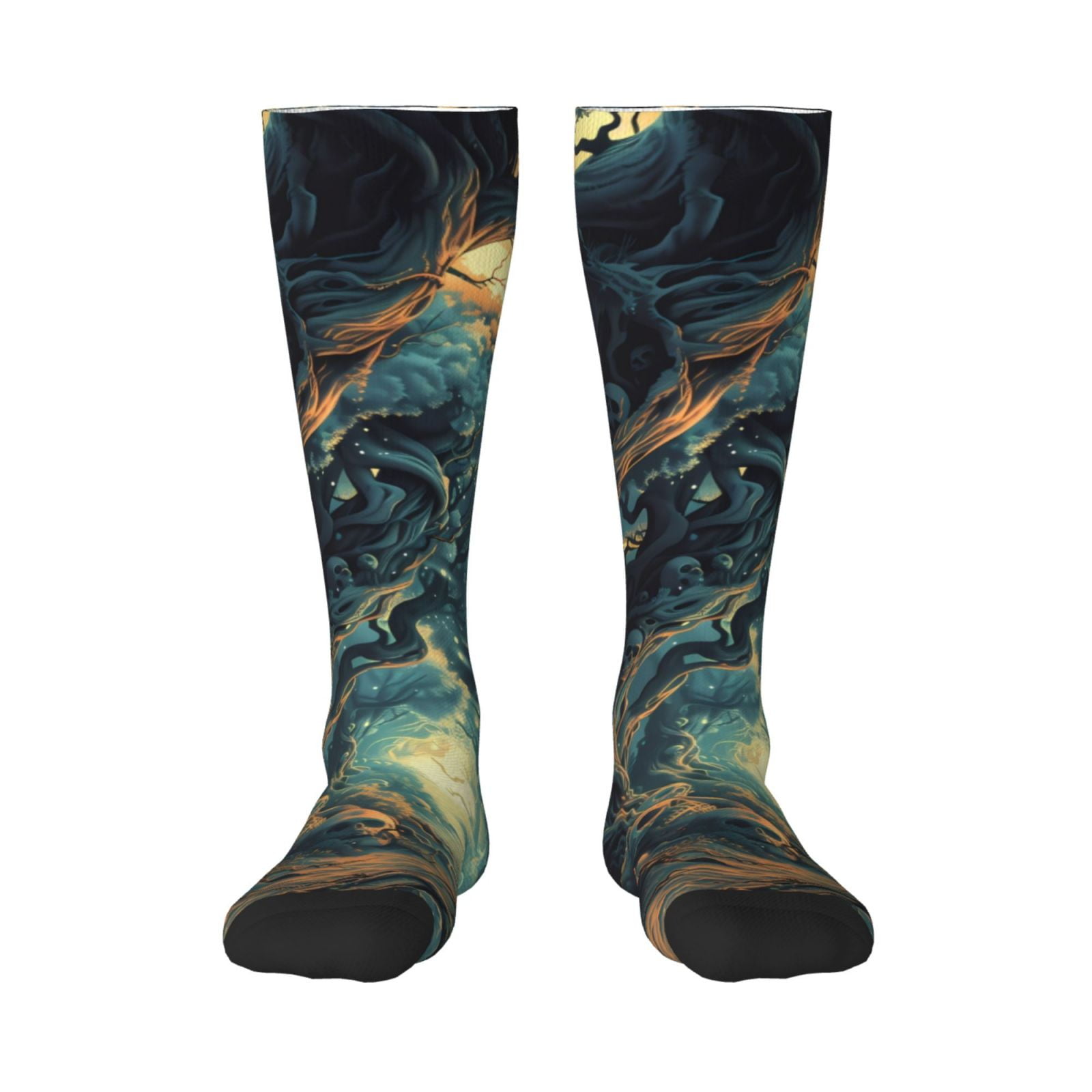 Sigee Enchanted Forest Skull Path for Socks for Men Women Socks ...