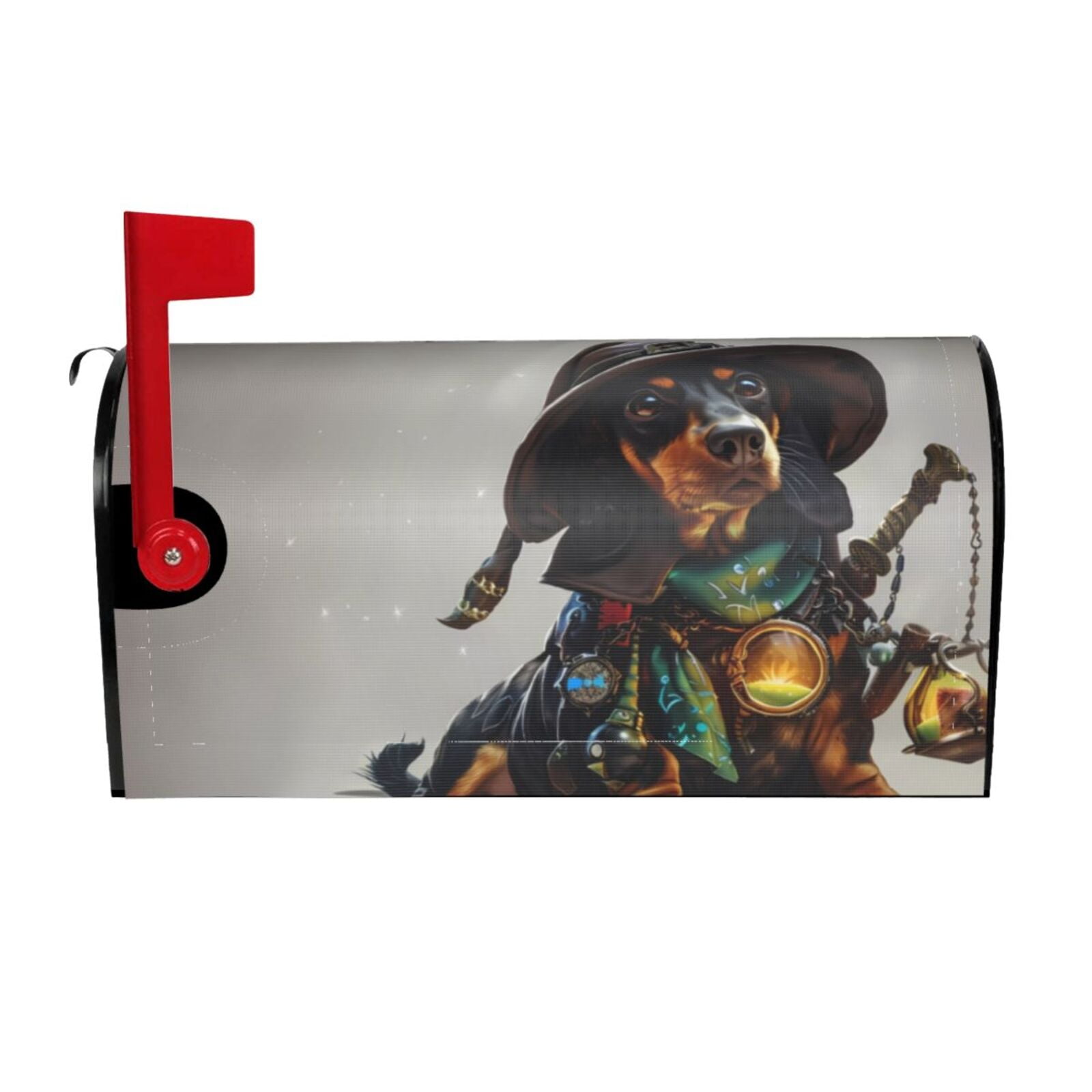 Sigee Fantasy Wizard Dog Art for Mailbox Cover Magnetic Waterproof Post ...