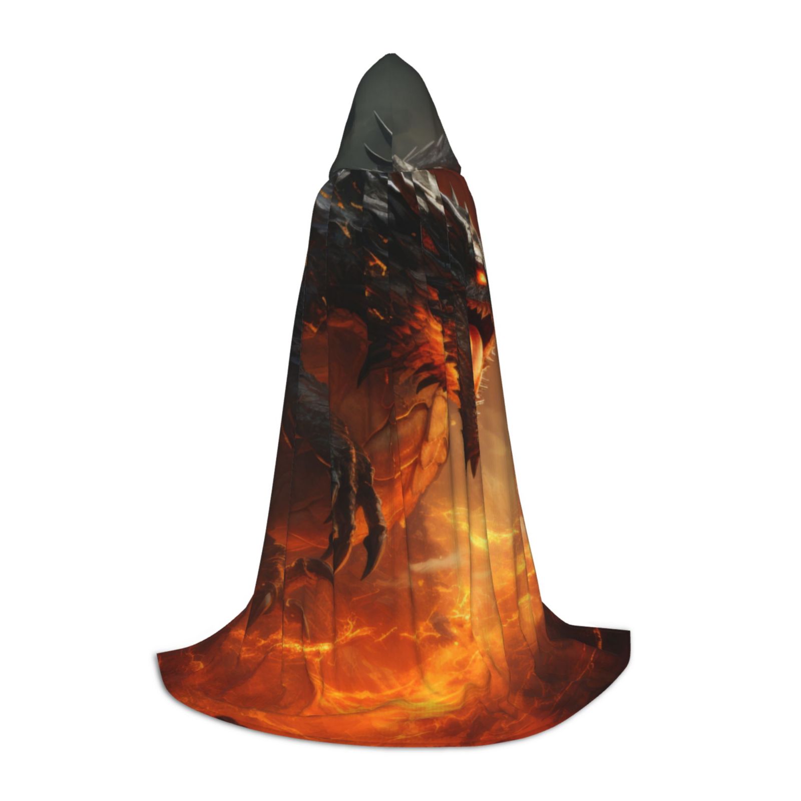 Sigee Fiery Dragon Of Chaos for Hooded Cape For Teenagers Hood ...