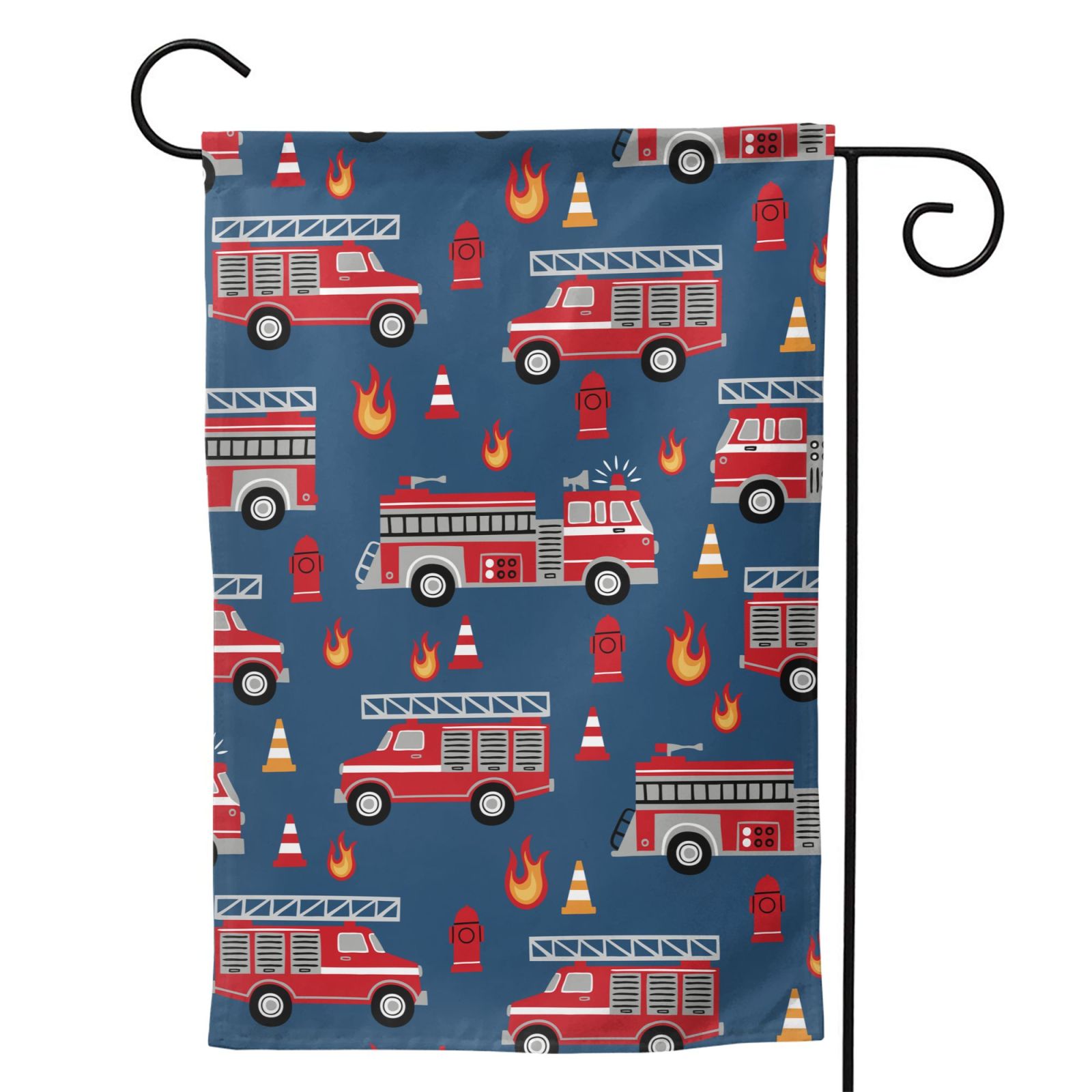 Sigee Fire Truck 1 for Live Happy Decorative Small Garden Flag,Double ...