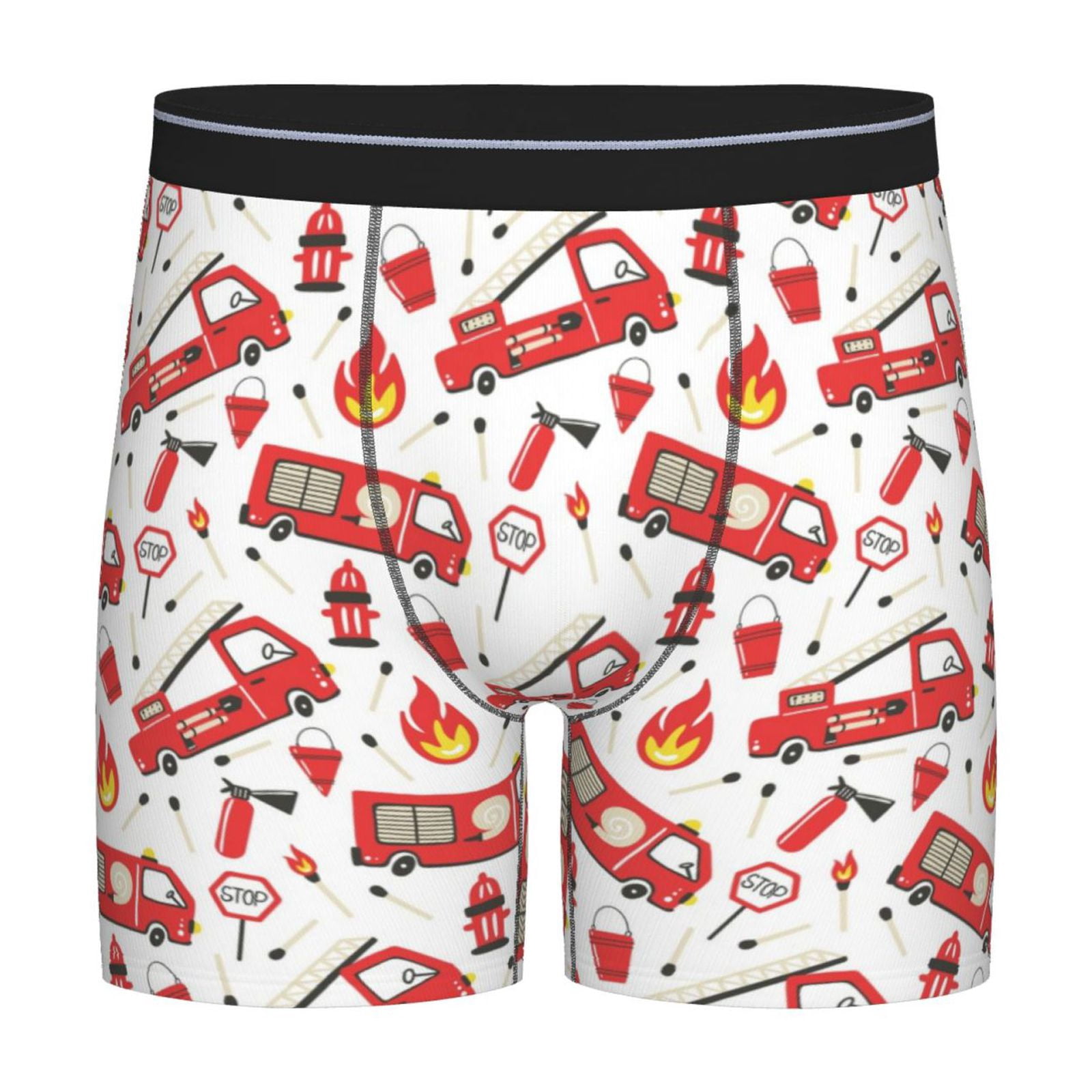 Sigee Fire Truck for Men's Boxer Briefs,Moisture Wicking and Breathable ...
