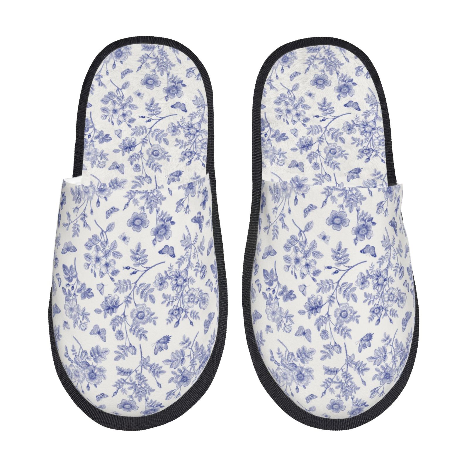 Sigee Floral Butterfly for Cozy Furry Slippers Super Soft Indoor and ...