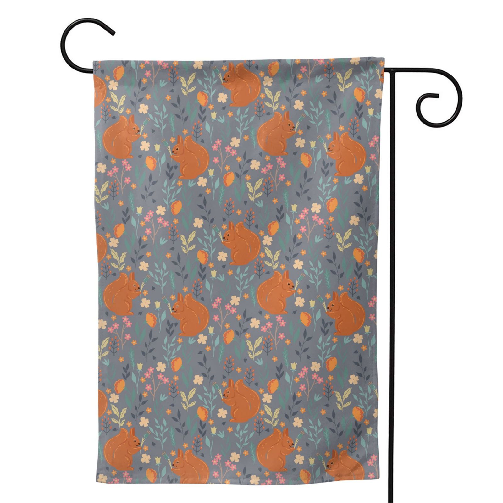 Sigee Floral Squirrel for Live Happy Decorative Small Garden Flag ...