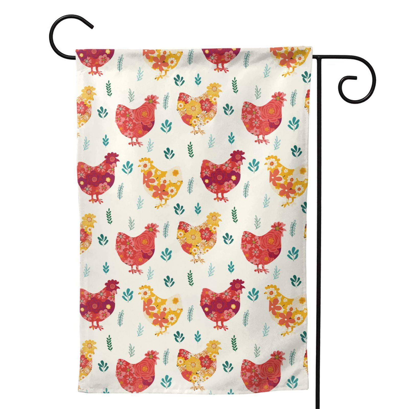 Sigee Flower Chicken for Live Happy Decorative Small Garden Flag,Double ...