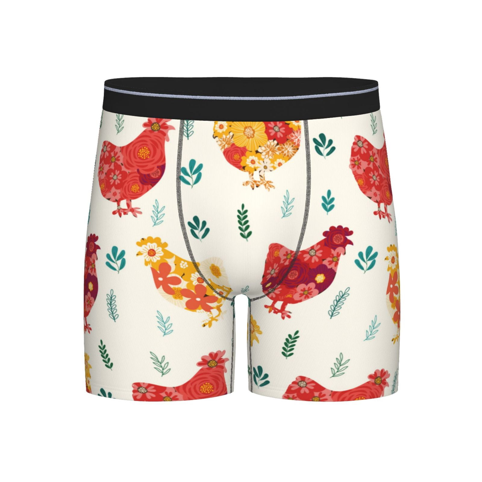 Sigee Flower Chicken for Men's Boxer Briefs,Moisture Wicking and ...