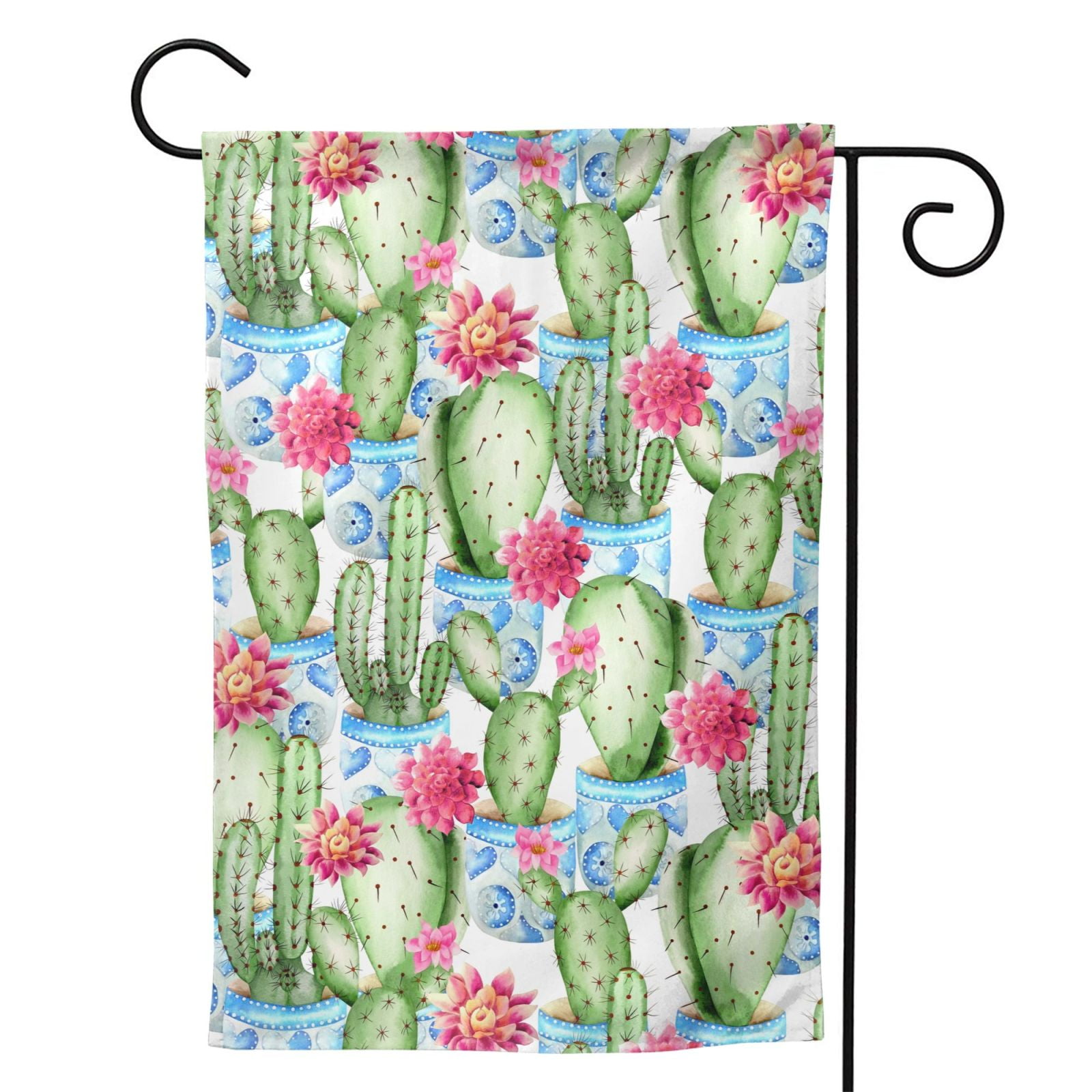 Sigee Flowers and Cactus for Live Happy Decorative Small Garden Flag ...