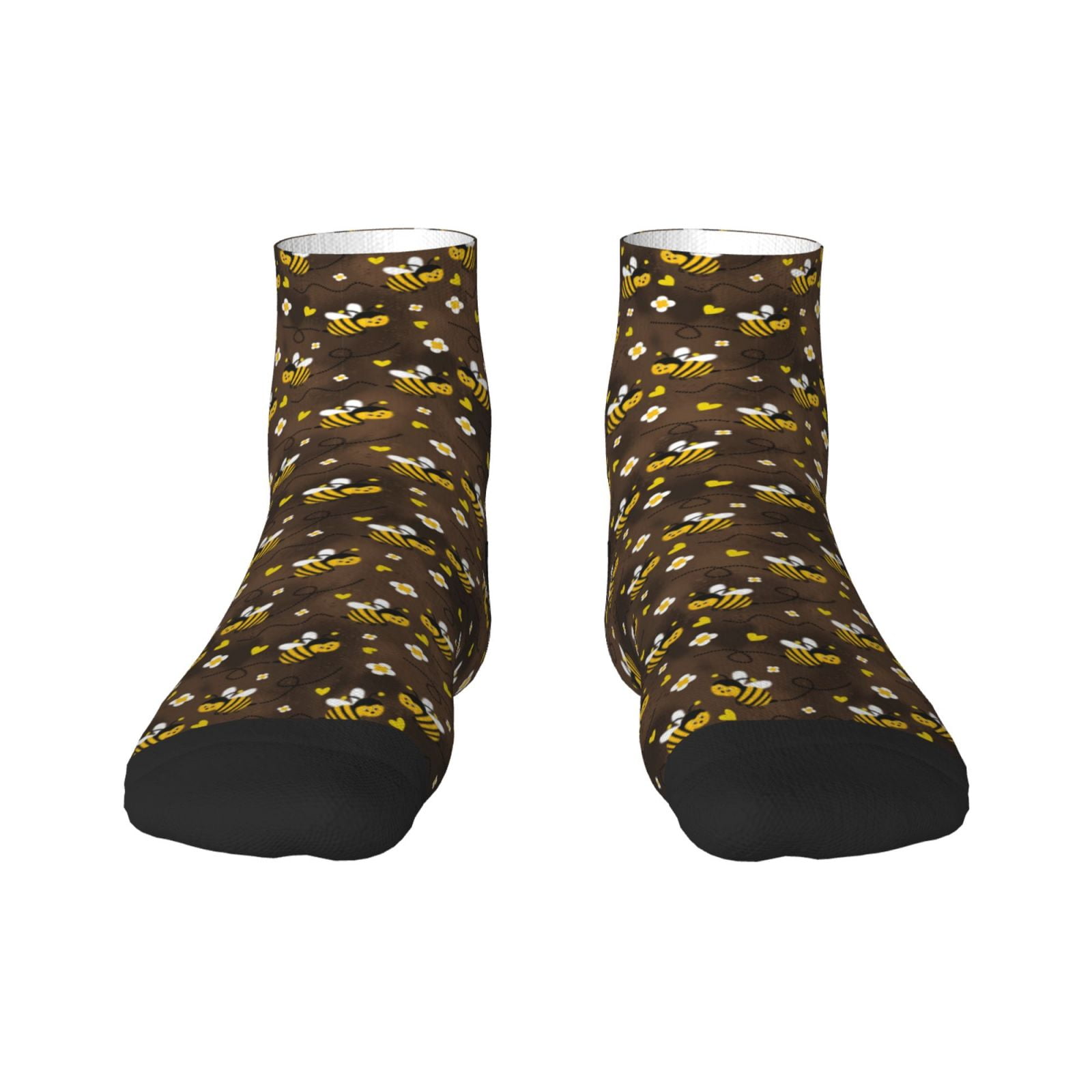 Sigee Flying Furry Honey Bees for Crew Soft Moisture-wicking Socks ...
