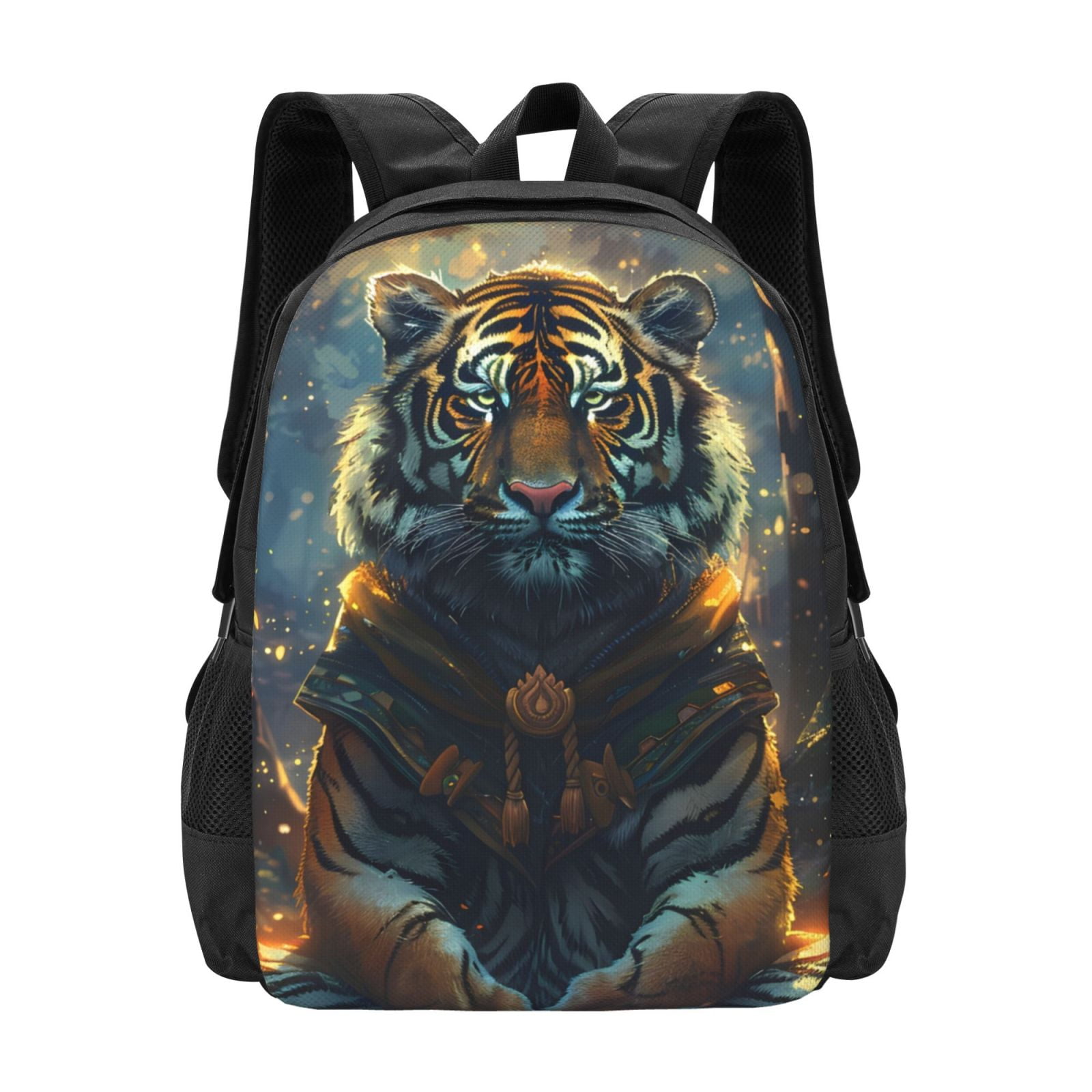 Sigee Forest Meditating Tiger for Simple large capacity backpack Travel ...