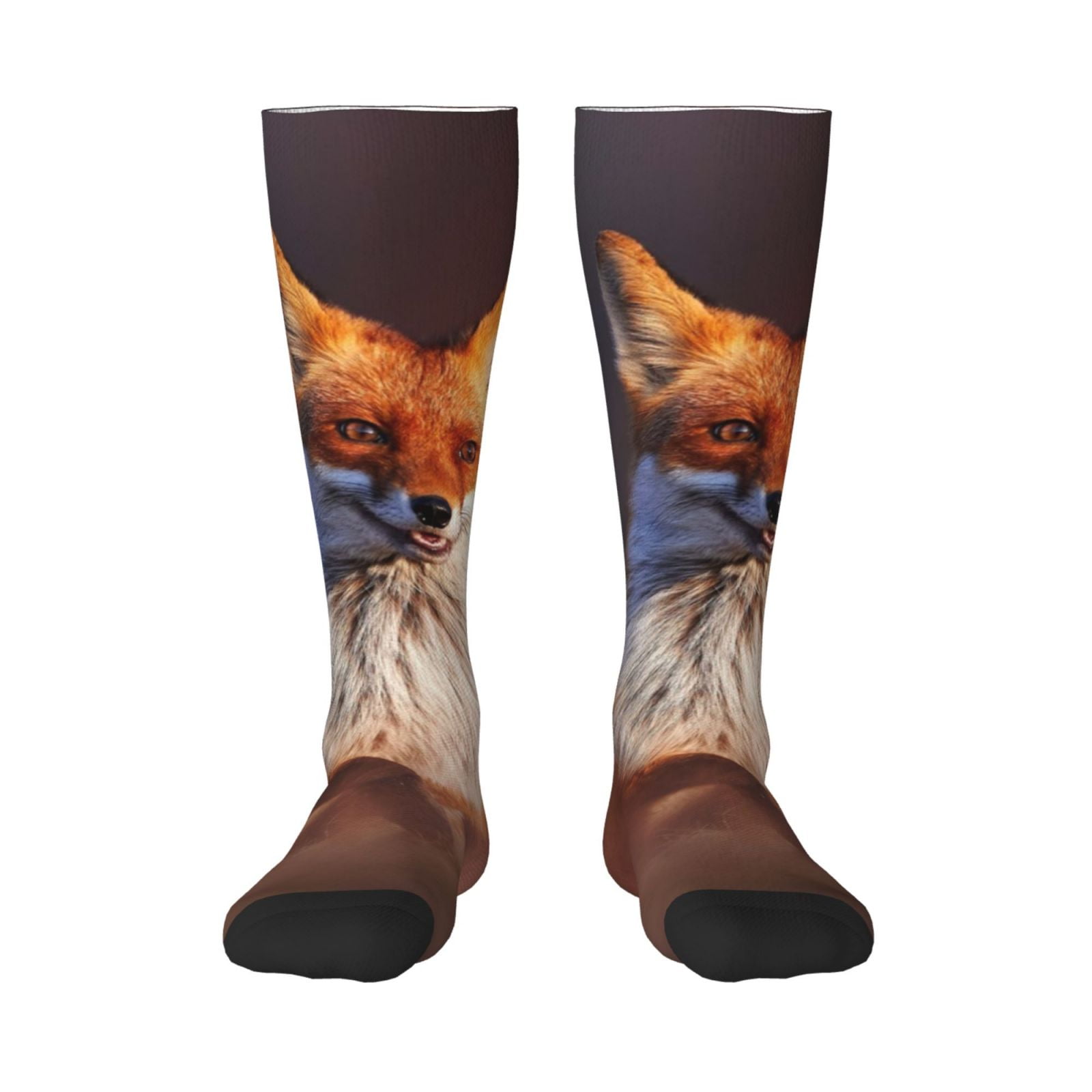 Sigee Fox Run On Orange Autumn Gress Meadow for Socks for Men Women ...