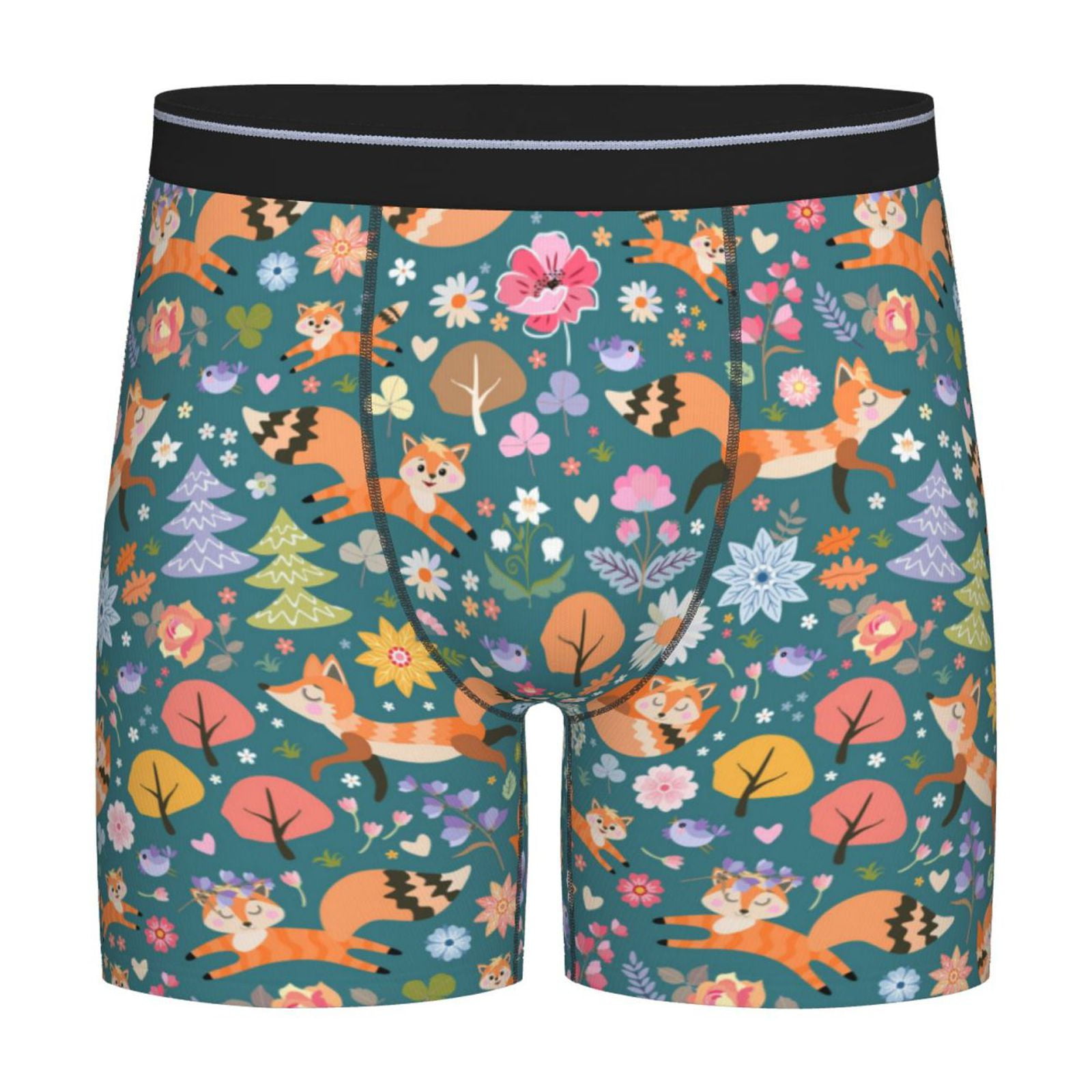 Sigee Foxes and Birds in Forest for Men's Boxer Briefs,Moisture Wicking ...