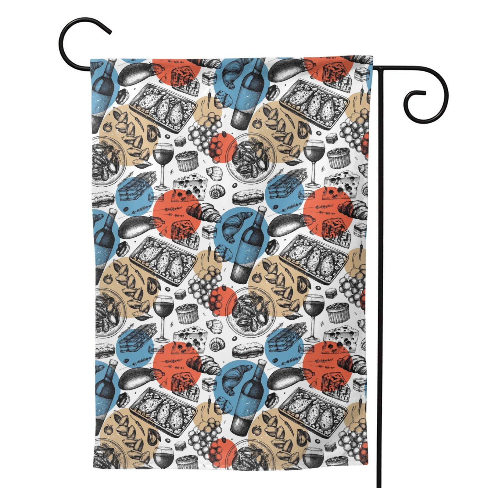 Sigee French Food for Live Happy Decorative Small Garden Flag,Double ...