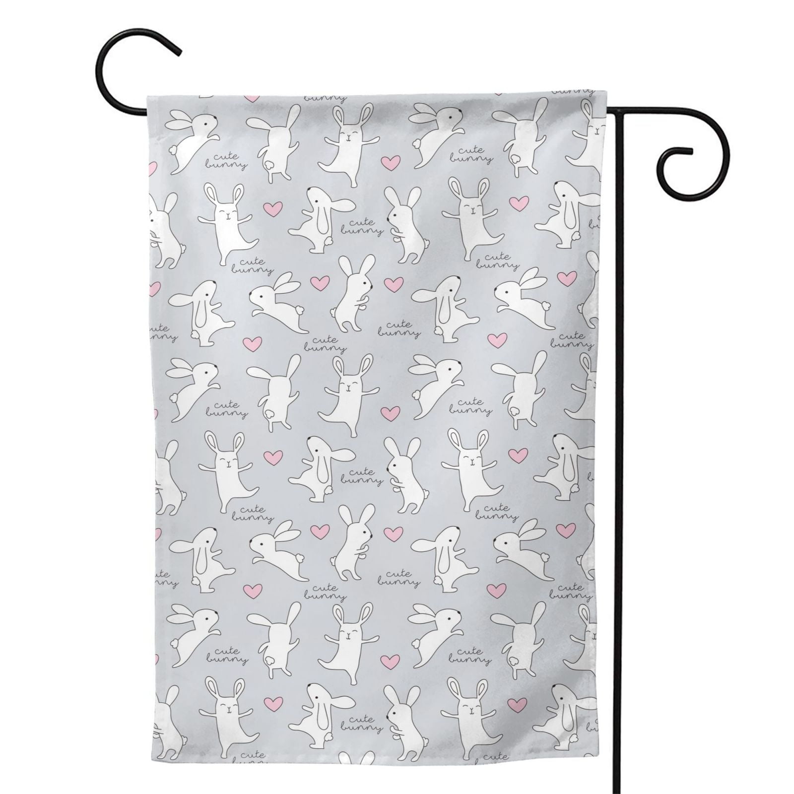 Sigee Fun Rabbit for Live Happy Decorative Small Garden Flag,Double ...