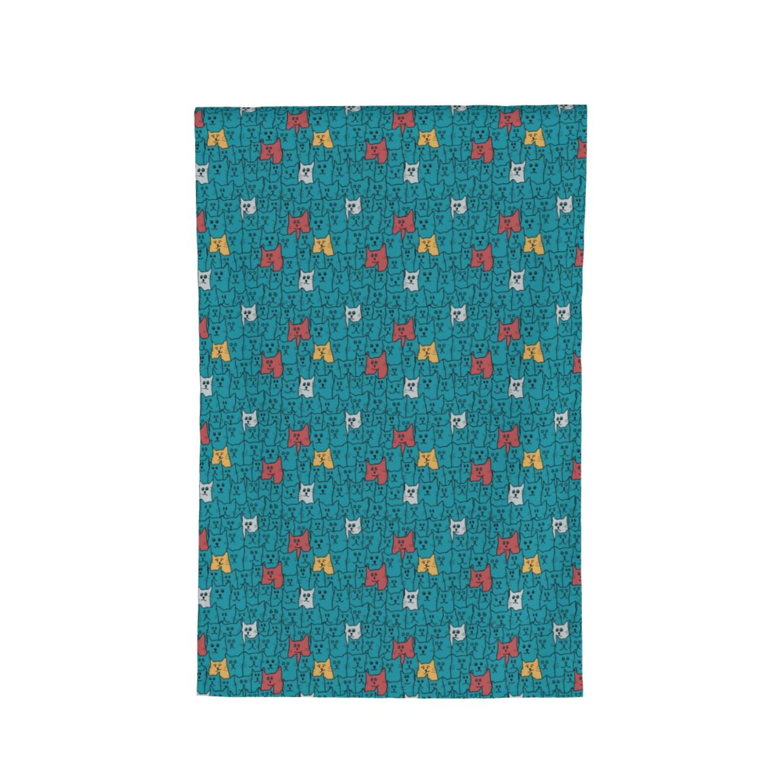 Sigee Funny Cat Blue Printed Flag12.5 * 18in Outdoor Yard Flags For ...