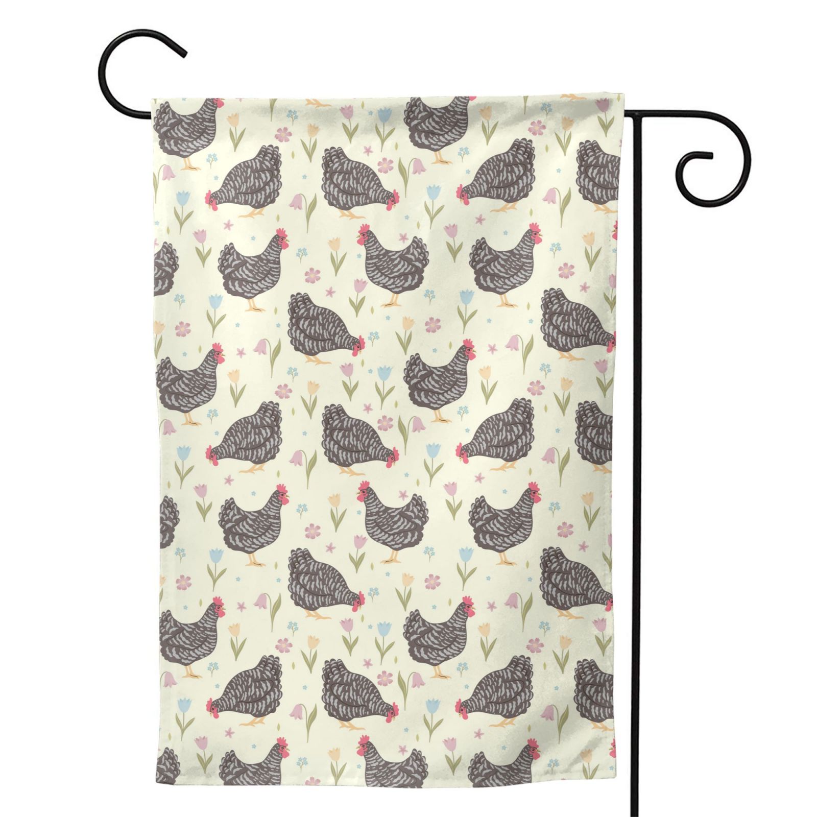 Sigee Funny Chicken for Live Happy Decorative Small Garden Flag,Double ...