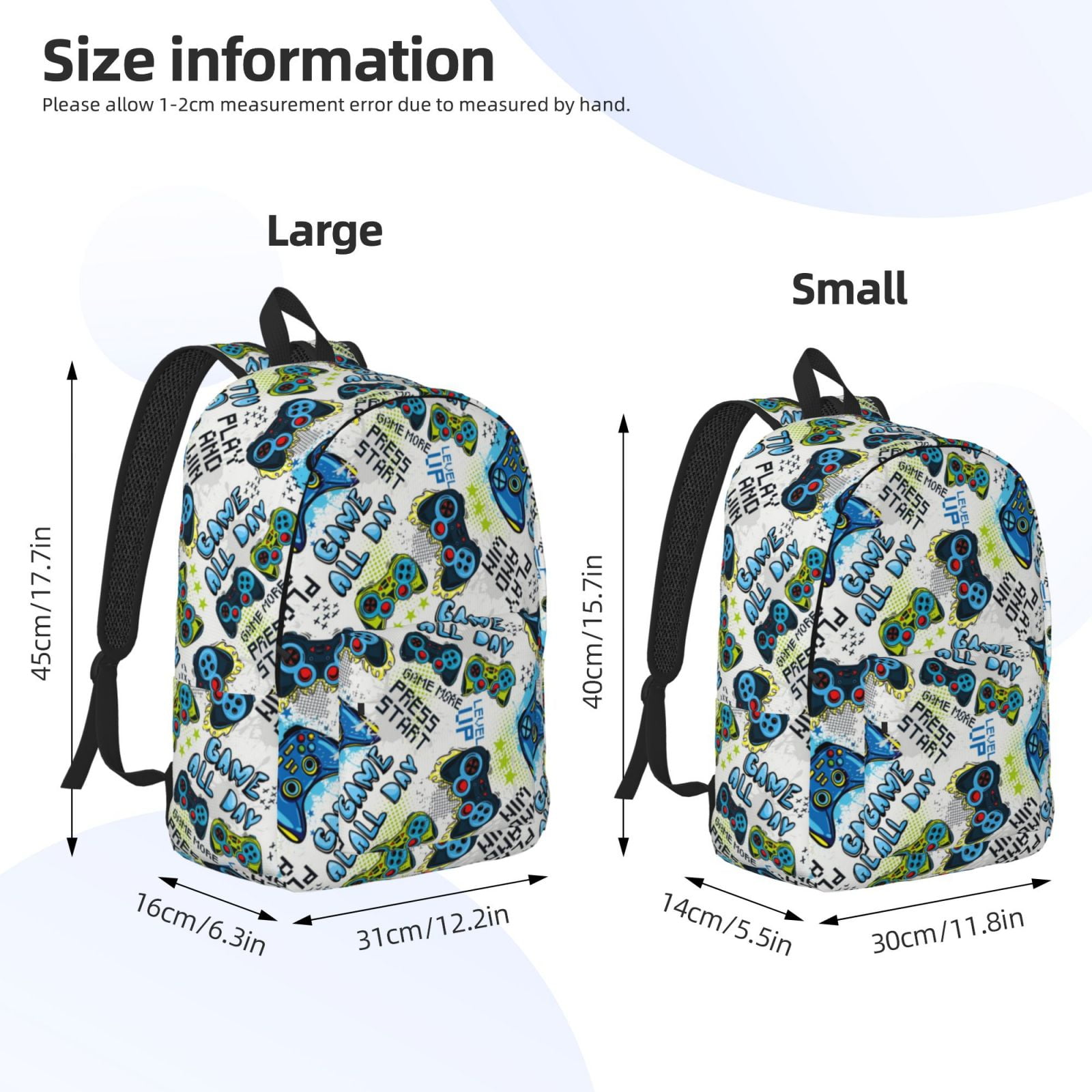 Sigee Game All Day for Canvas Large Capacity Laptop Backpack for Men ...