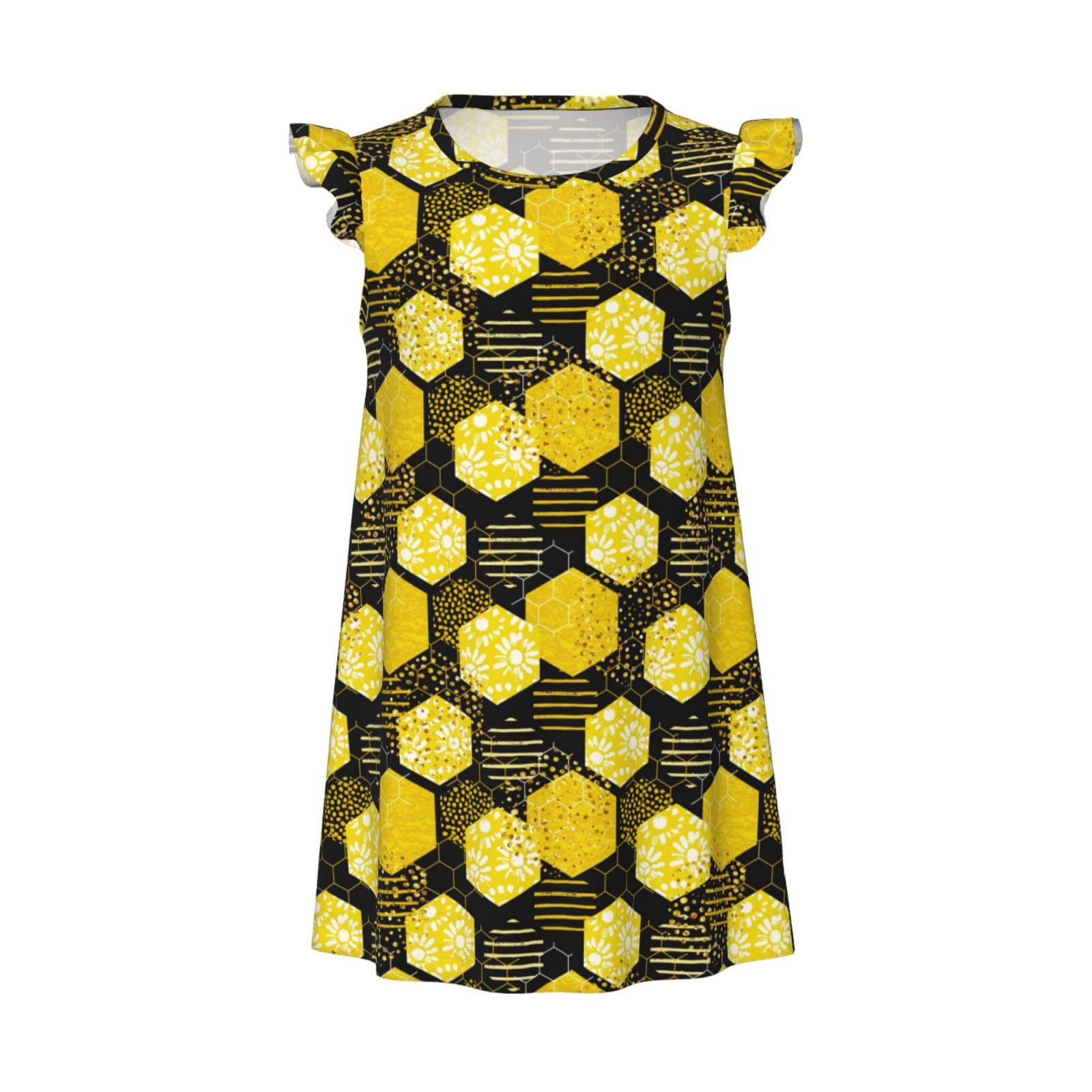 Sigee Geometric Pattern with Bee for Girls Sleepwear Nightie,Night ...