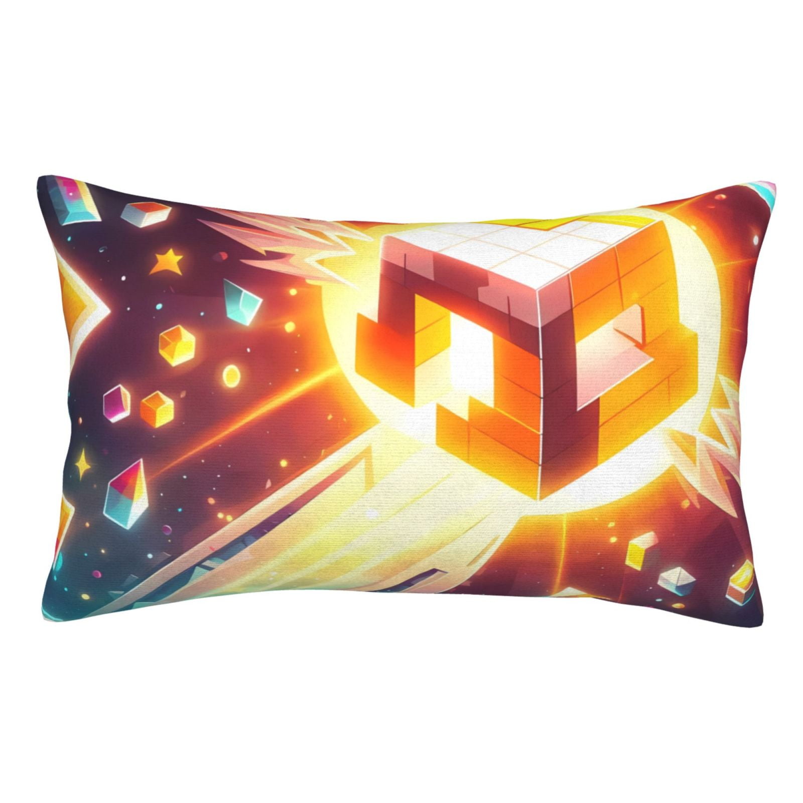 Sigee Geometry Dash (38) for Pillow Cases Concealed Zipper Opening Soft ...