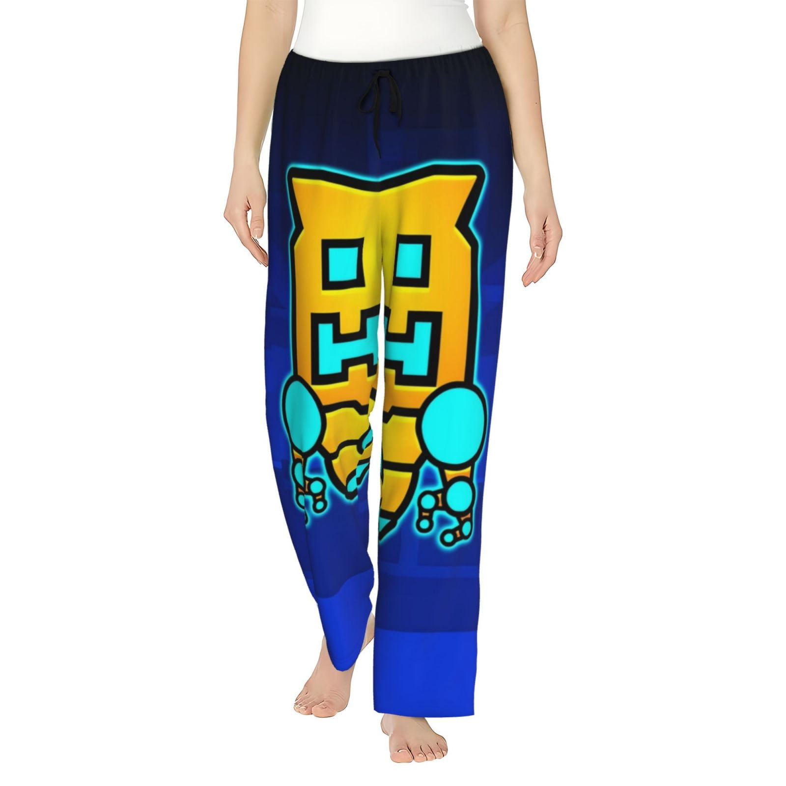 Sigee Geometry Dash (69) Print Women's Soft Pajama Pants - Breathable ...