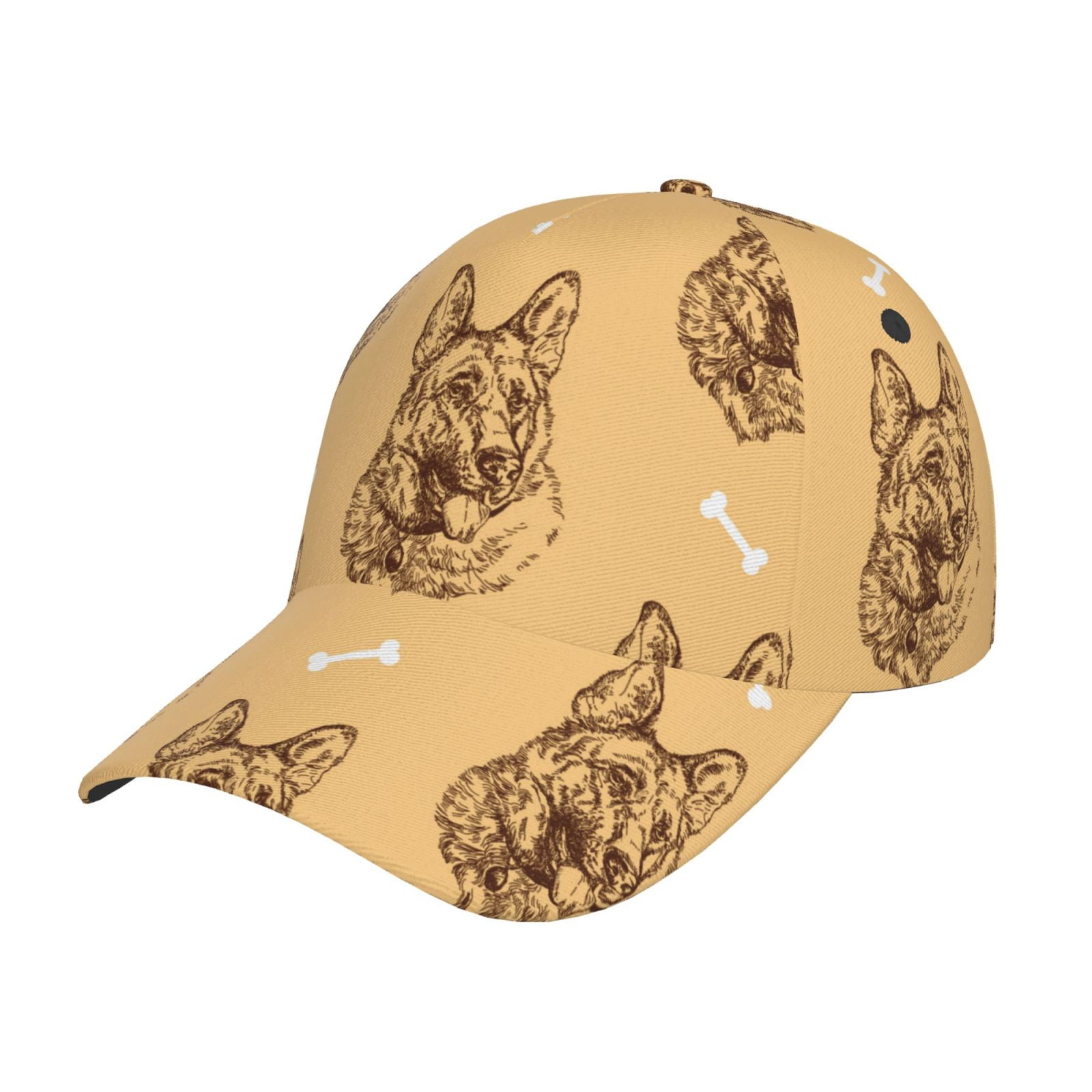 Sigee German Shepherd Dog for Fashionable curved brim baseball cap for ...