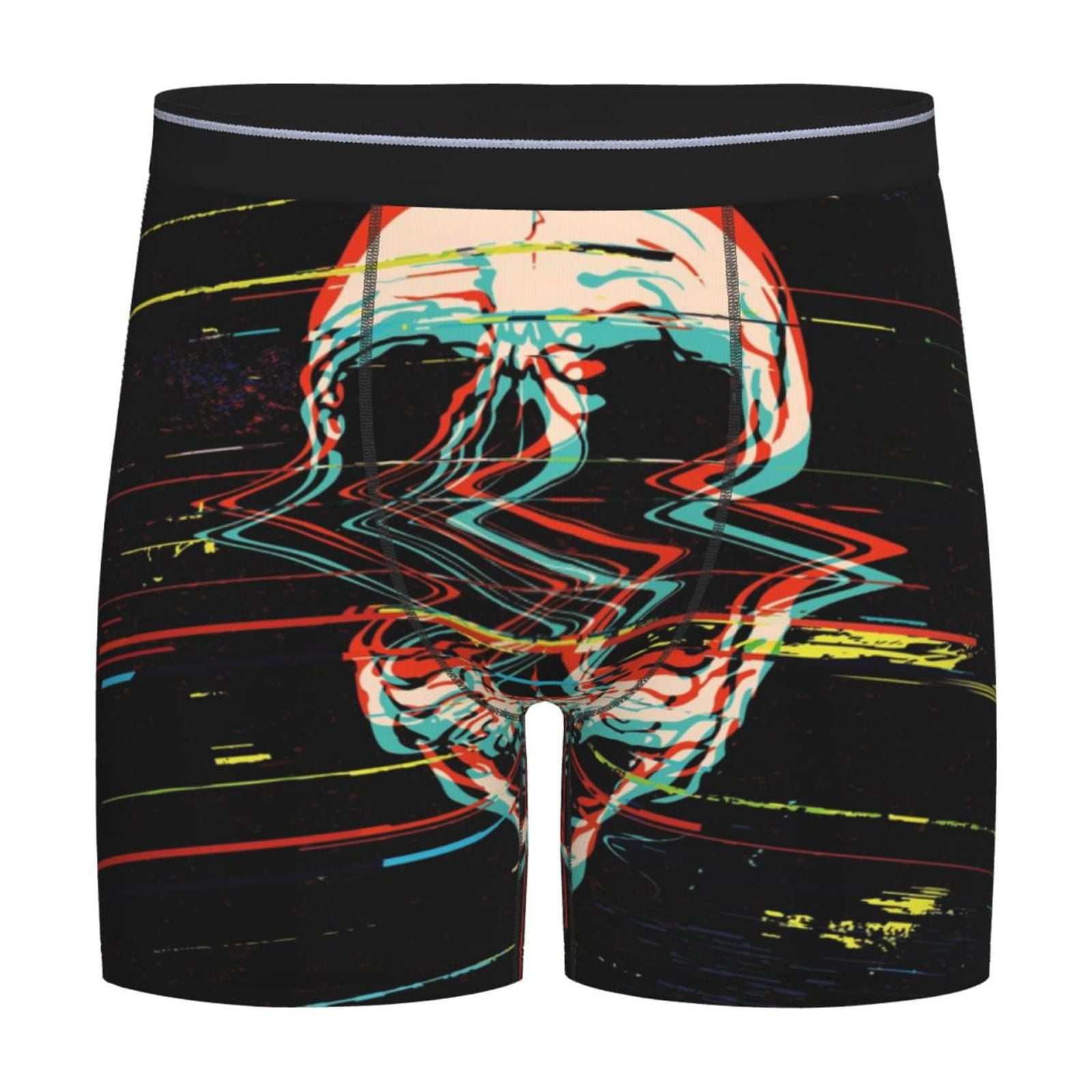 Sigee Glitch Screaming Skull for Men's Boxer Briefs,Moisture Wicking ...