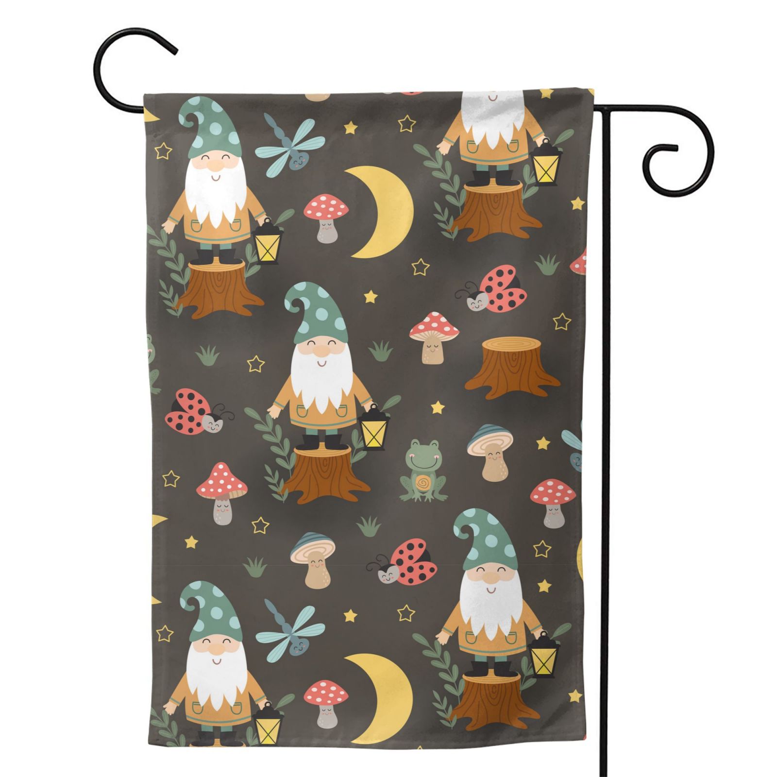 Sigee Gnome Insect Frog for Live Happy Decorative Small Garden Flag ...