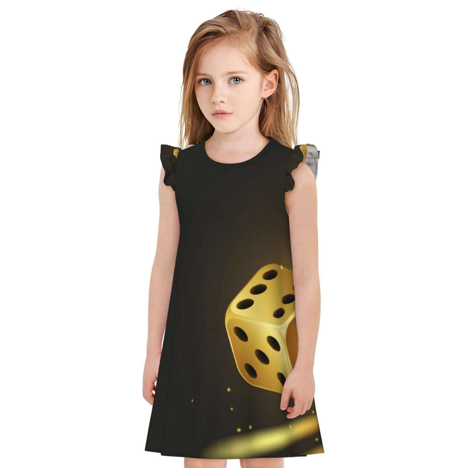Sigee Golden Dice for Girls Sleepwear, Night Sleep Dress Pajamas, Kids ...