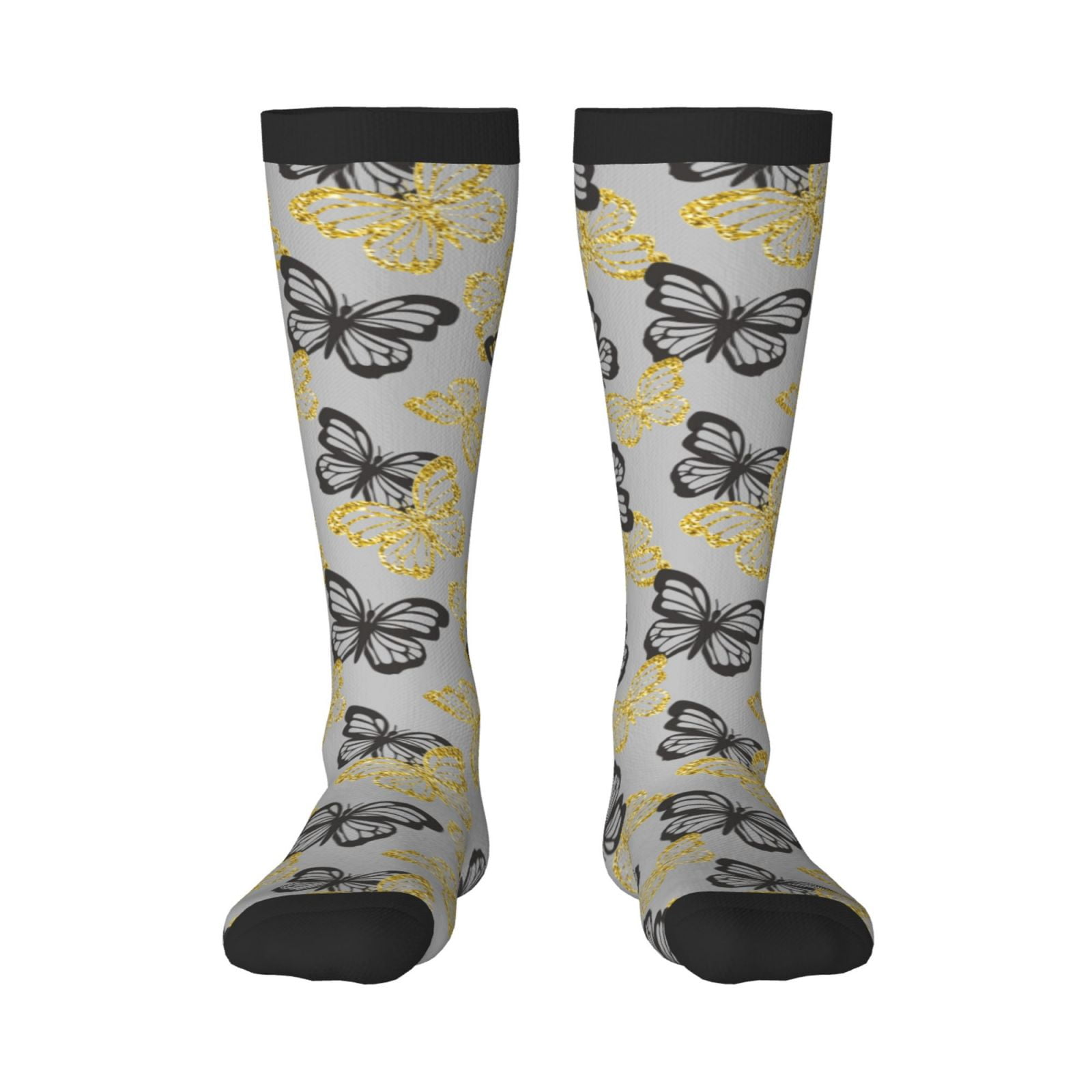 Sigee Golden Glitter Butterflies for Socks for Men Women Gifts for Him ...