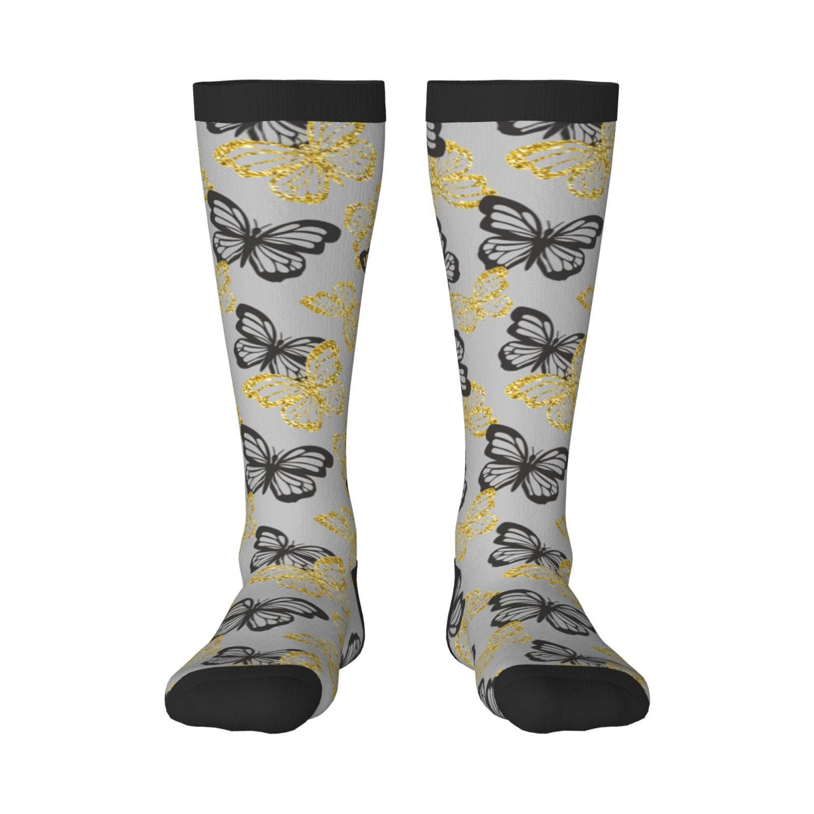 Sigee Golden Glitter Butterflies for Socks for Men Women Gifts for Him ...