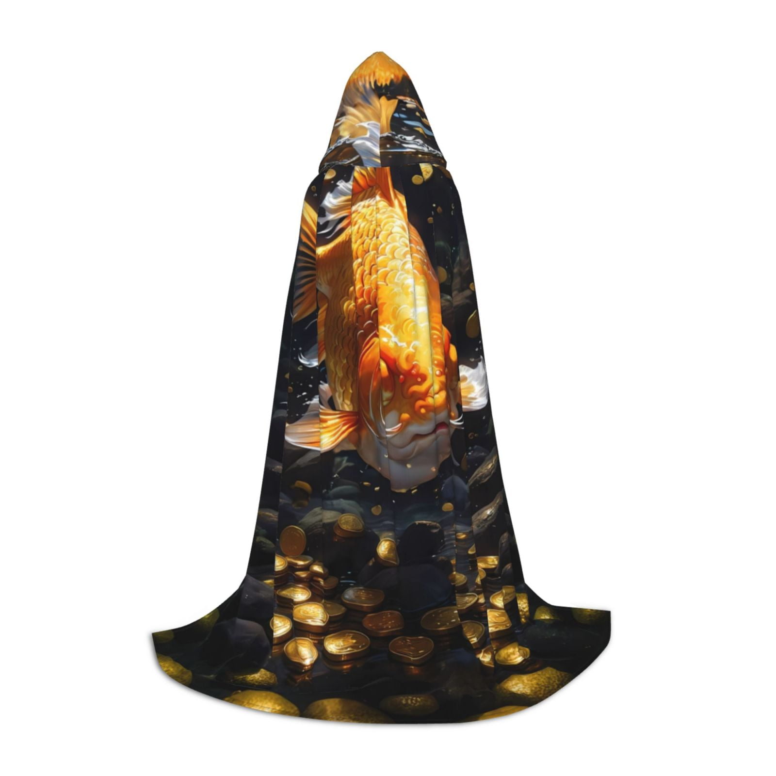 Sigee Golden Koi And Treasure for Hooded Cape For Teenagers Hood ...